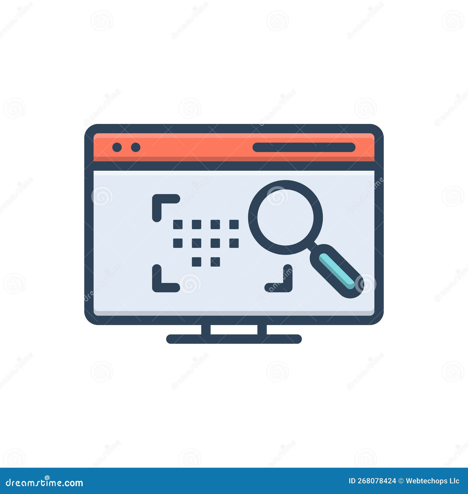 Color Illustration Icon for Dpi, Monitor and Dots Stock Illustration ...