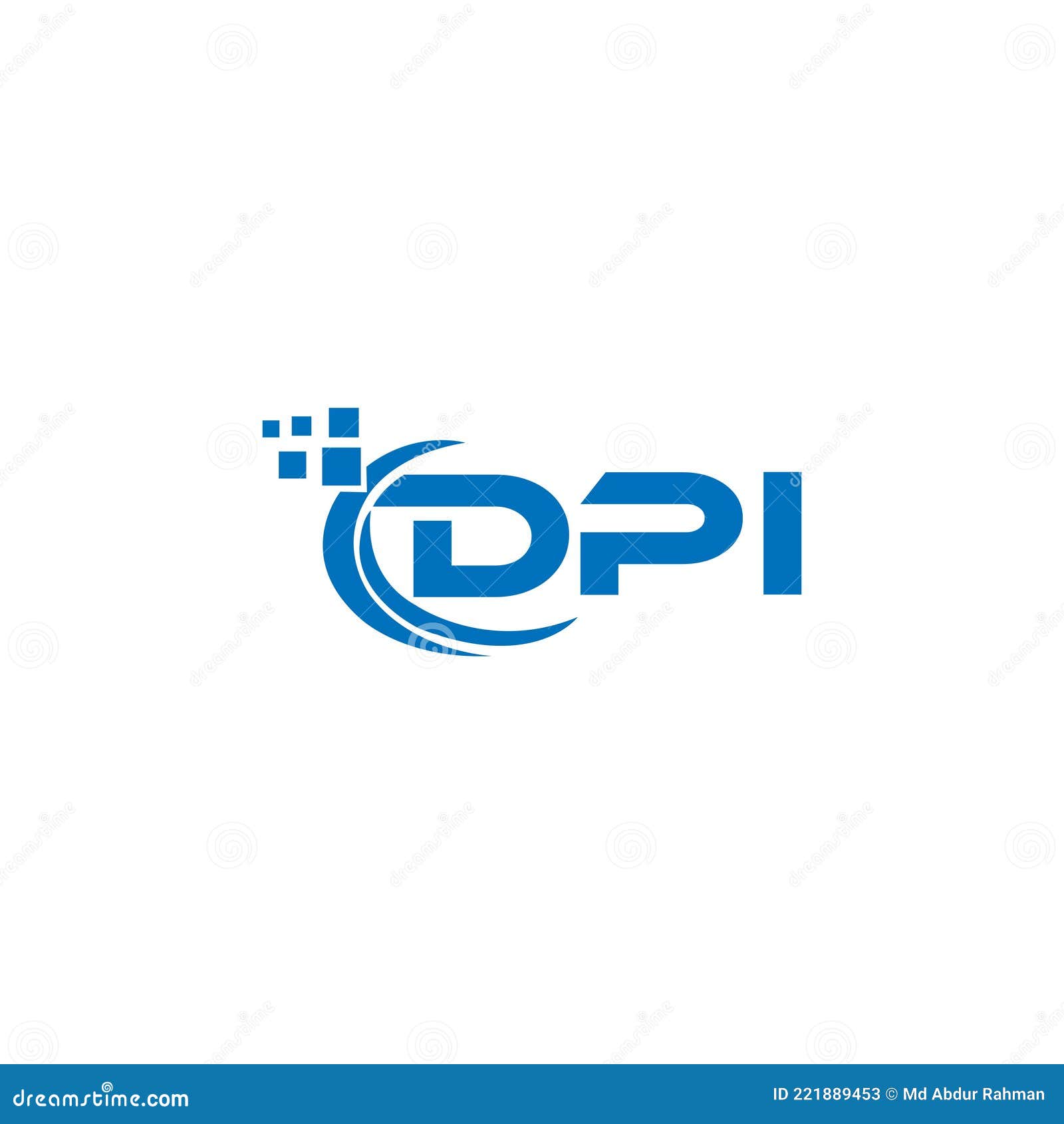 DPI Letter Logo Design on White Background. DPI Creative Initials ...