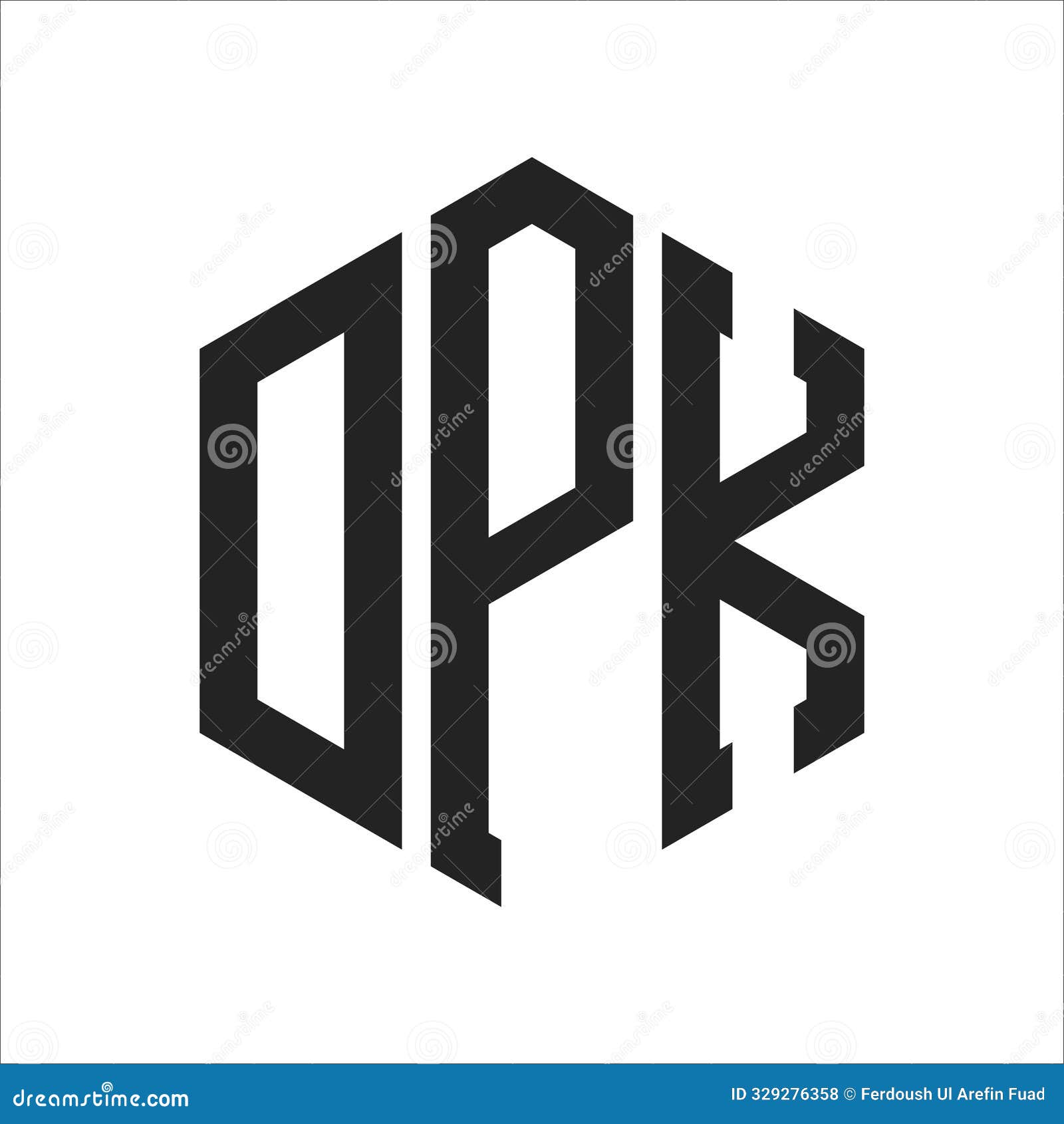 DPK Logo Design. Initial Letter DPK Monogram Logo Using Hexagon Shape ...