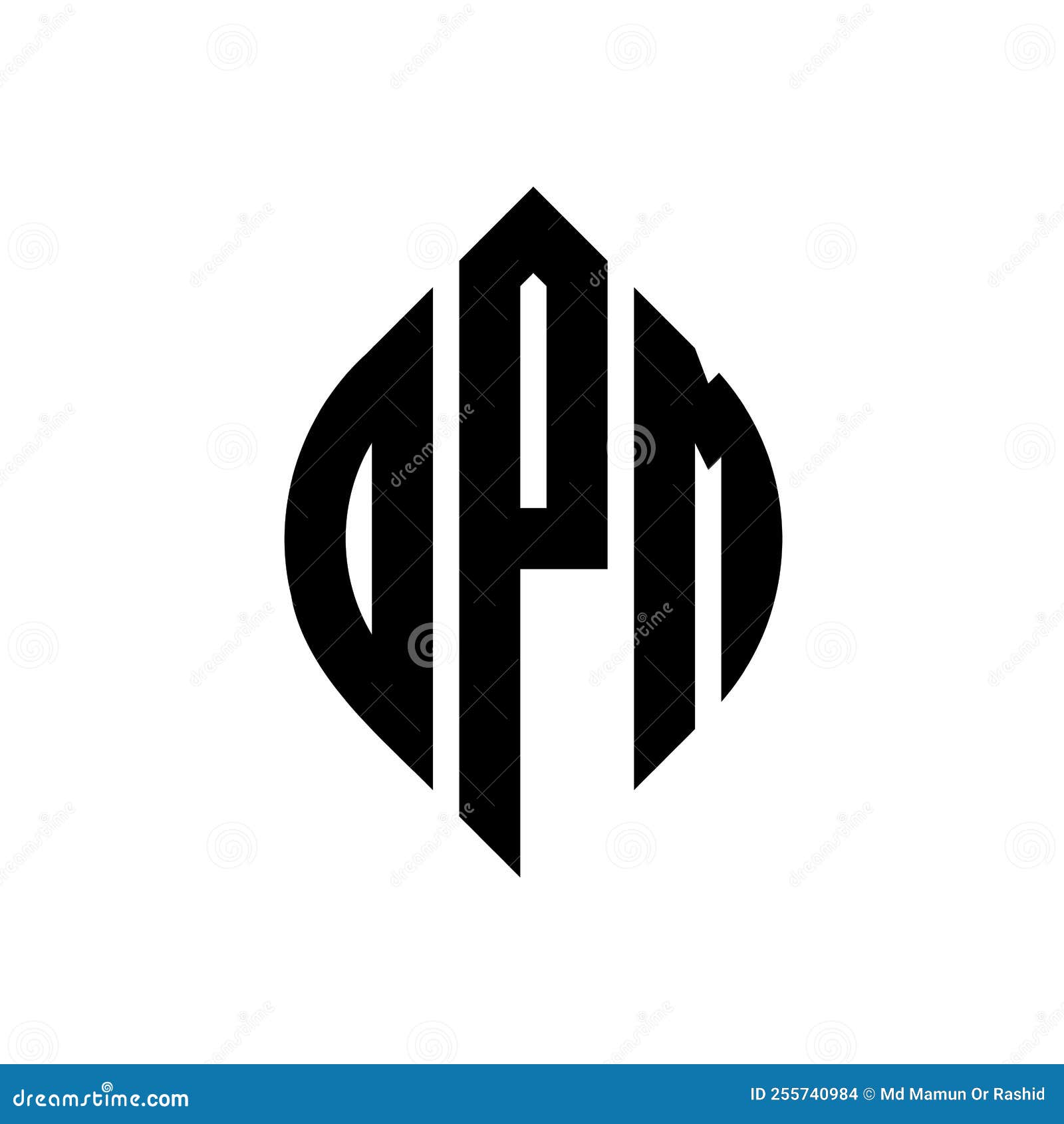 DPM Circle Letter Logo Design with Circle and Ellipse Shape. DPM ...