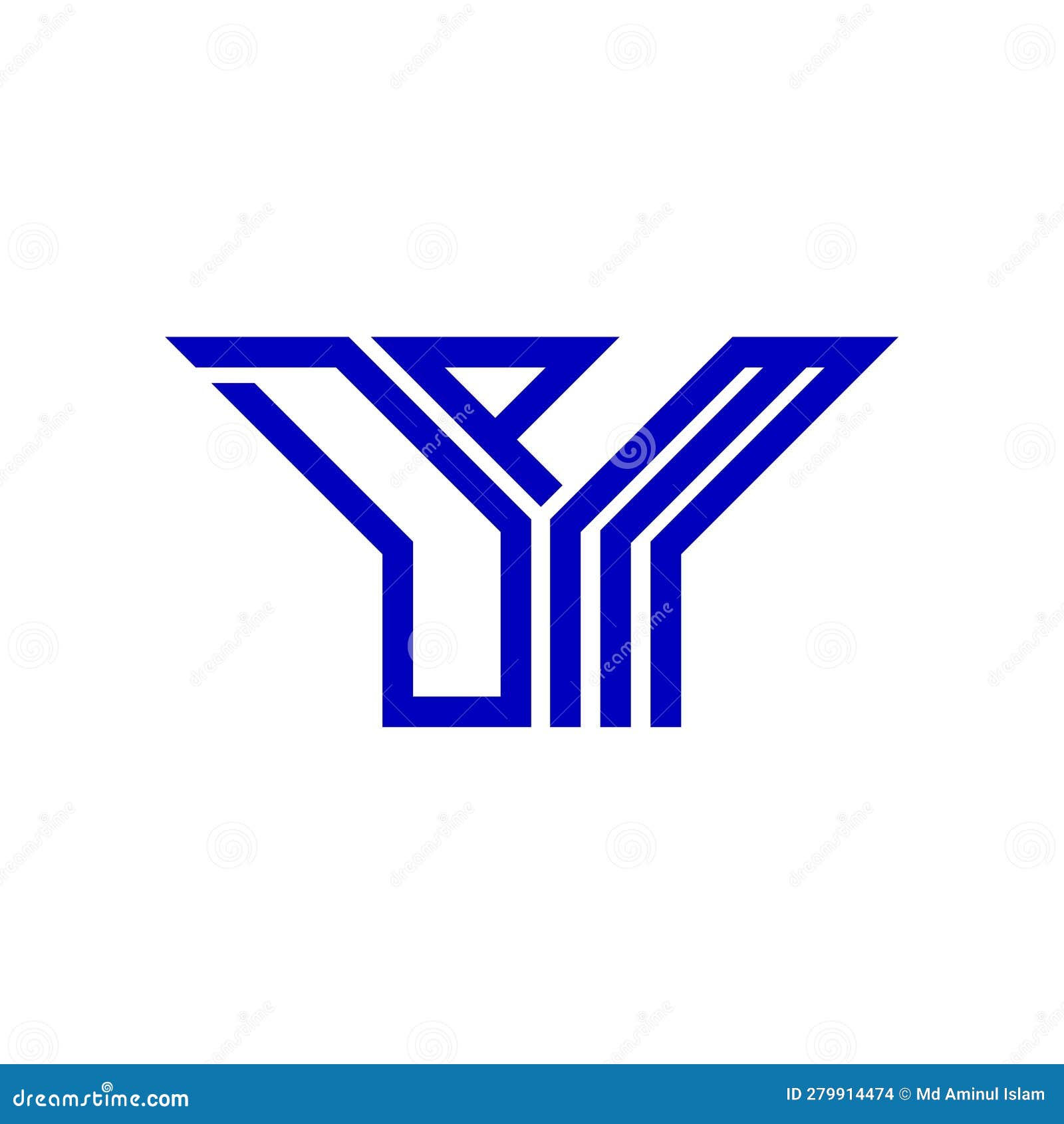 DPM Letter Logo Creative Design with Vector Graphic, DPM Stock Vector ...