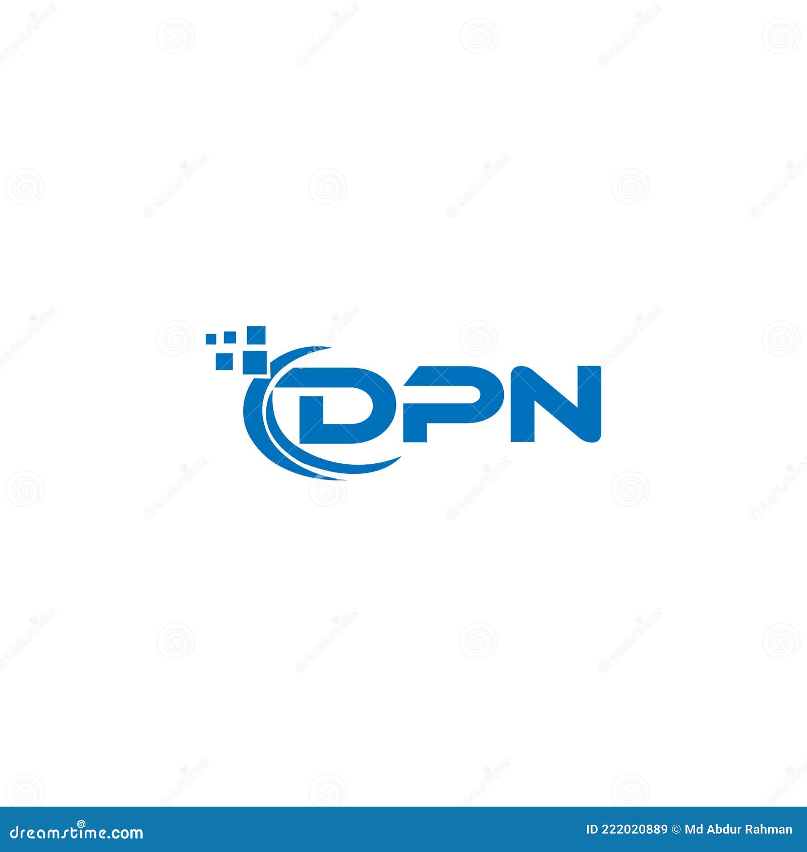 DPN Letter Logo Design on White Background. DPN Creative Initials ...