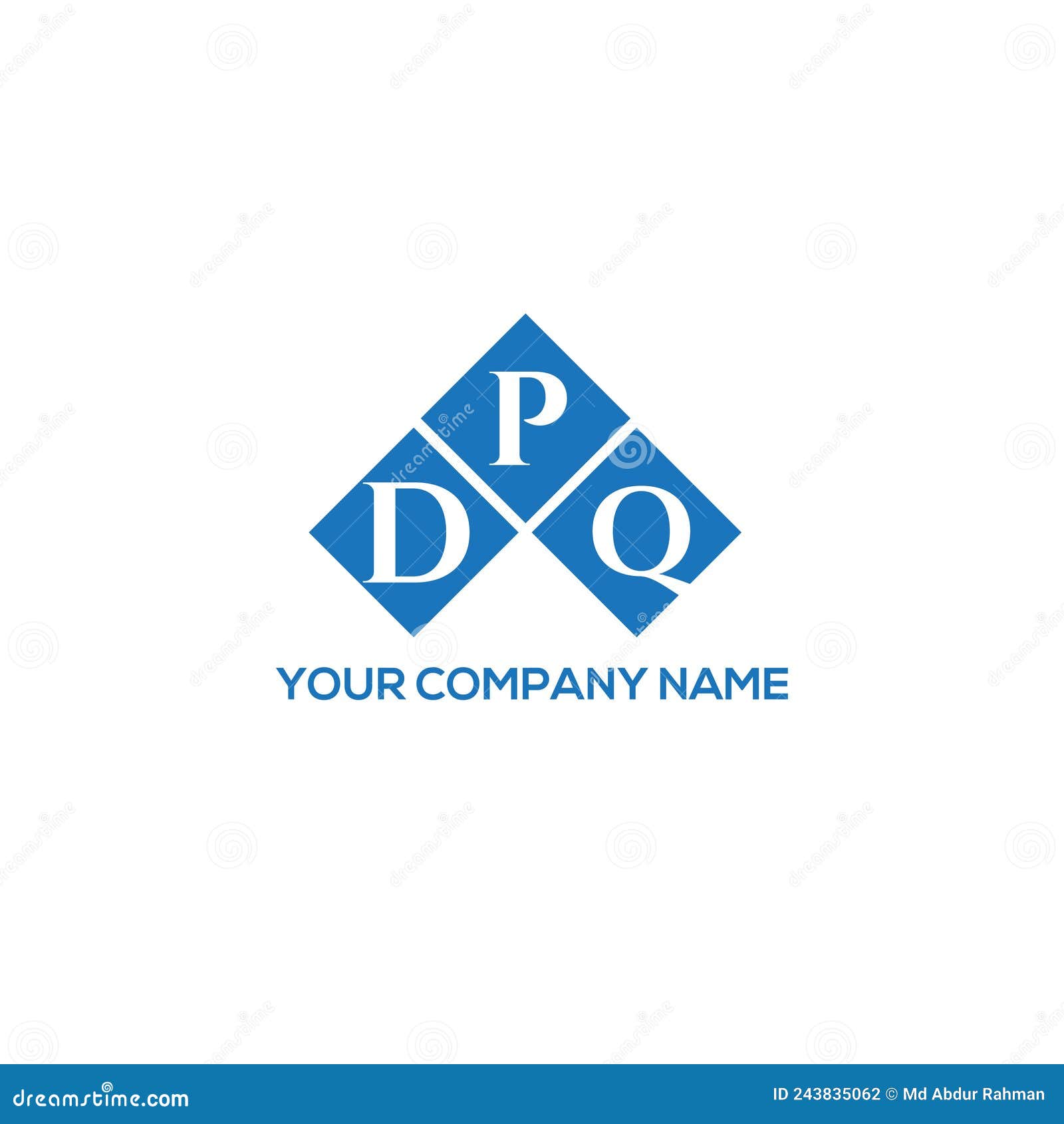 DPQ Letter Logo Design On White Background. DPQ Creative Initials ...
