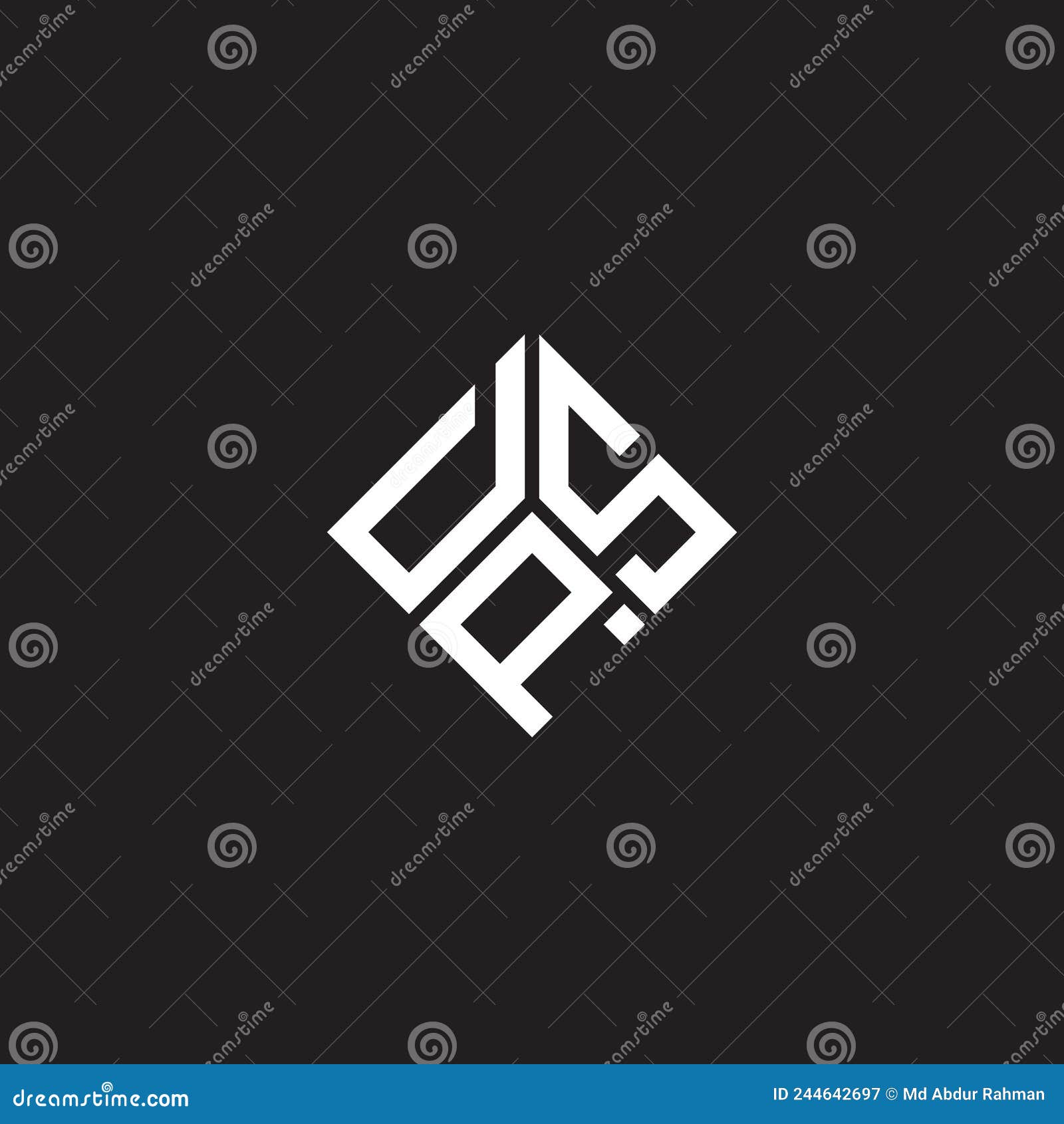 DPS Letter Logo Design On Black Background. DPS Creative Initials ...