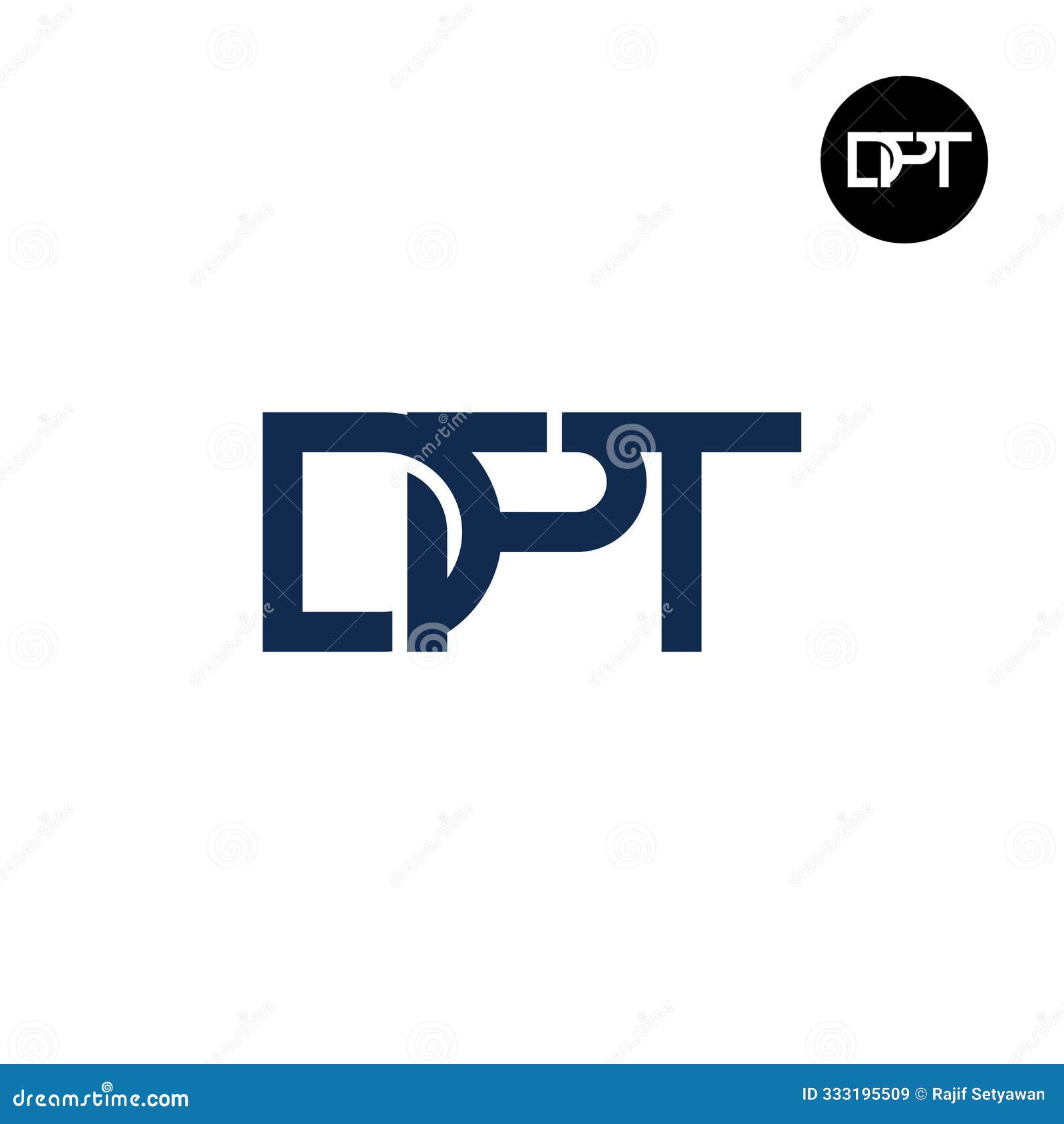 DPT Logo Letter Monogram Design Stock Vector - Illustration of names ...