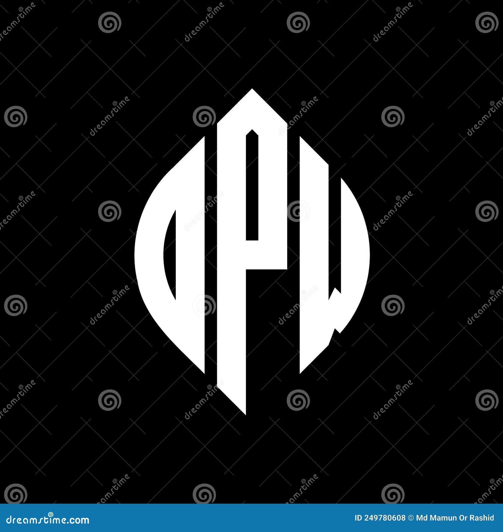 DPW Circle Letter Logo Design with Circle and Ellipse Shape. DPW ...