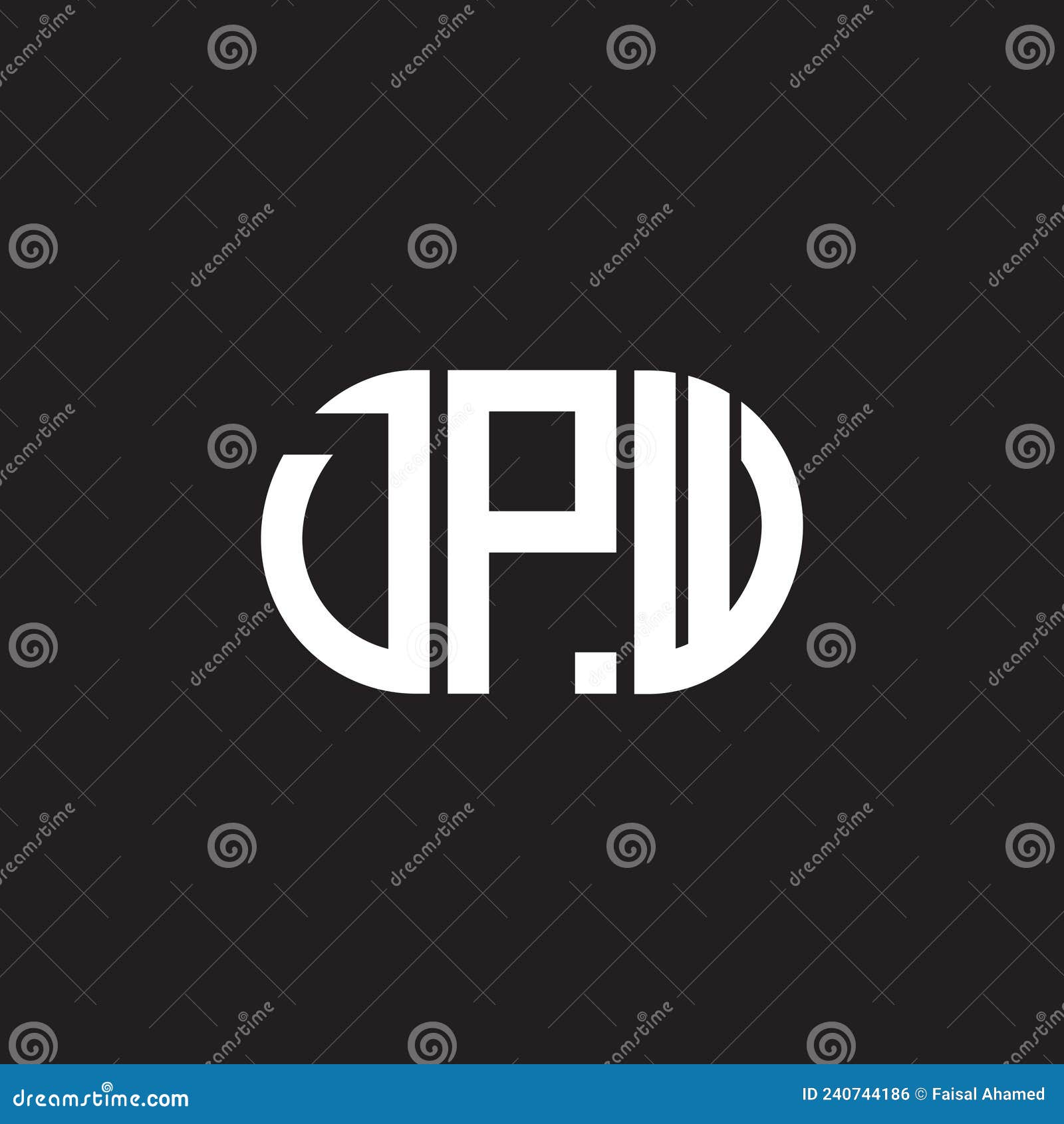 DPW Letter Logo Design on Black Background. DPW Creative Initials ...