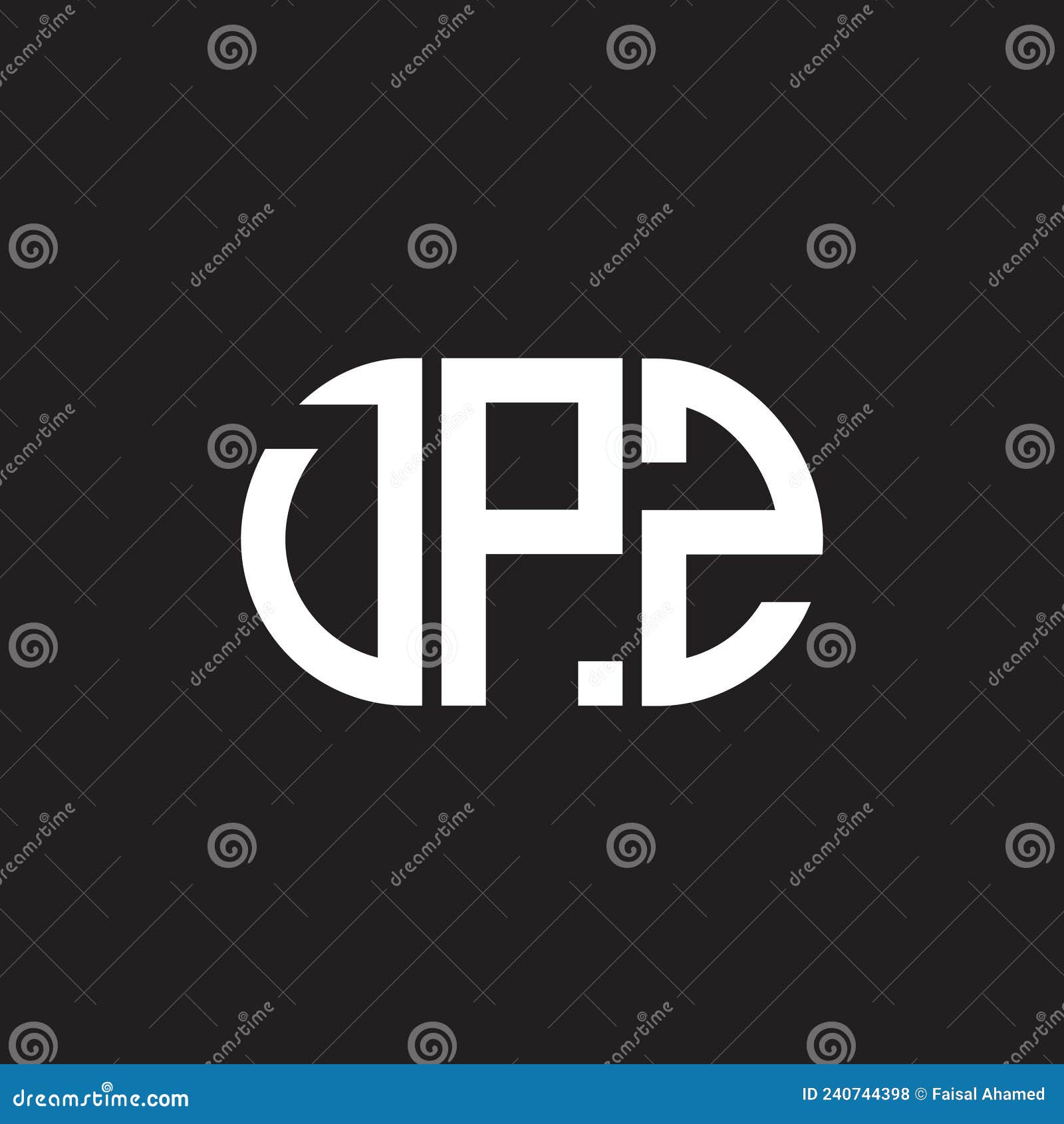 DPZ Letter Logo Design on Black Background. DPZ Creative Initials ...