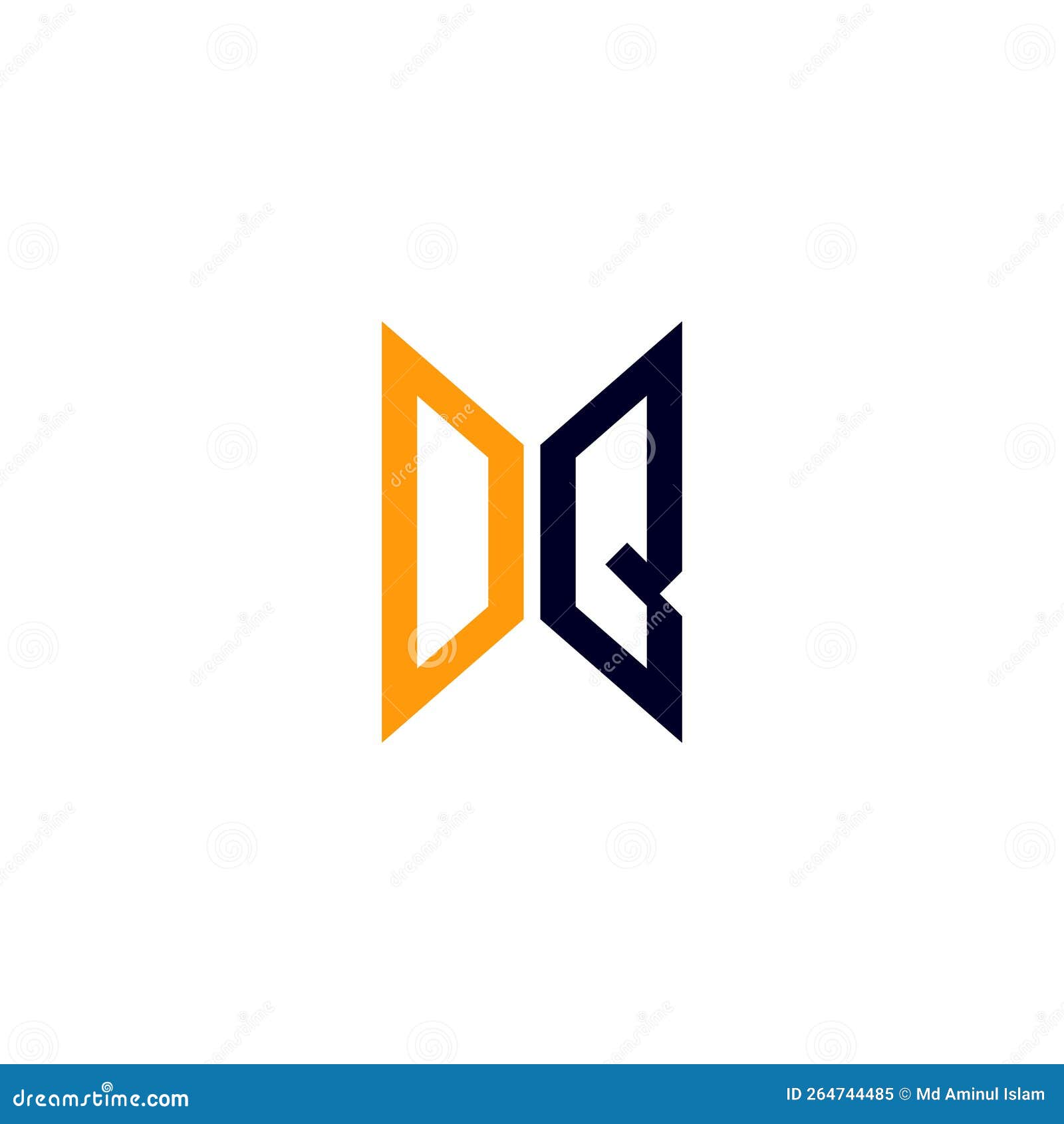DQ Letter Logo Creative Design with Vector Graphic, Stock Vector ...