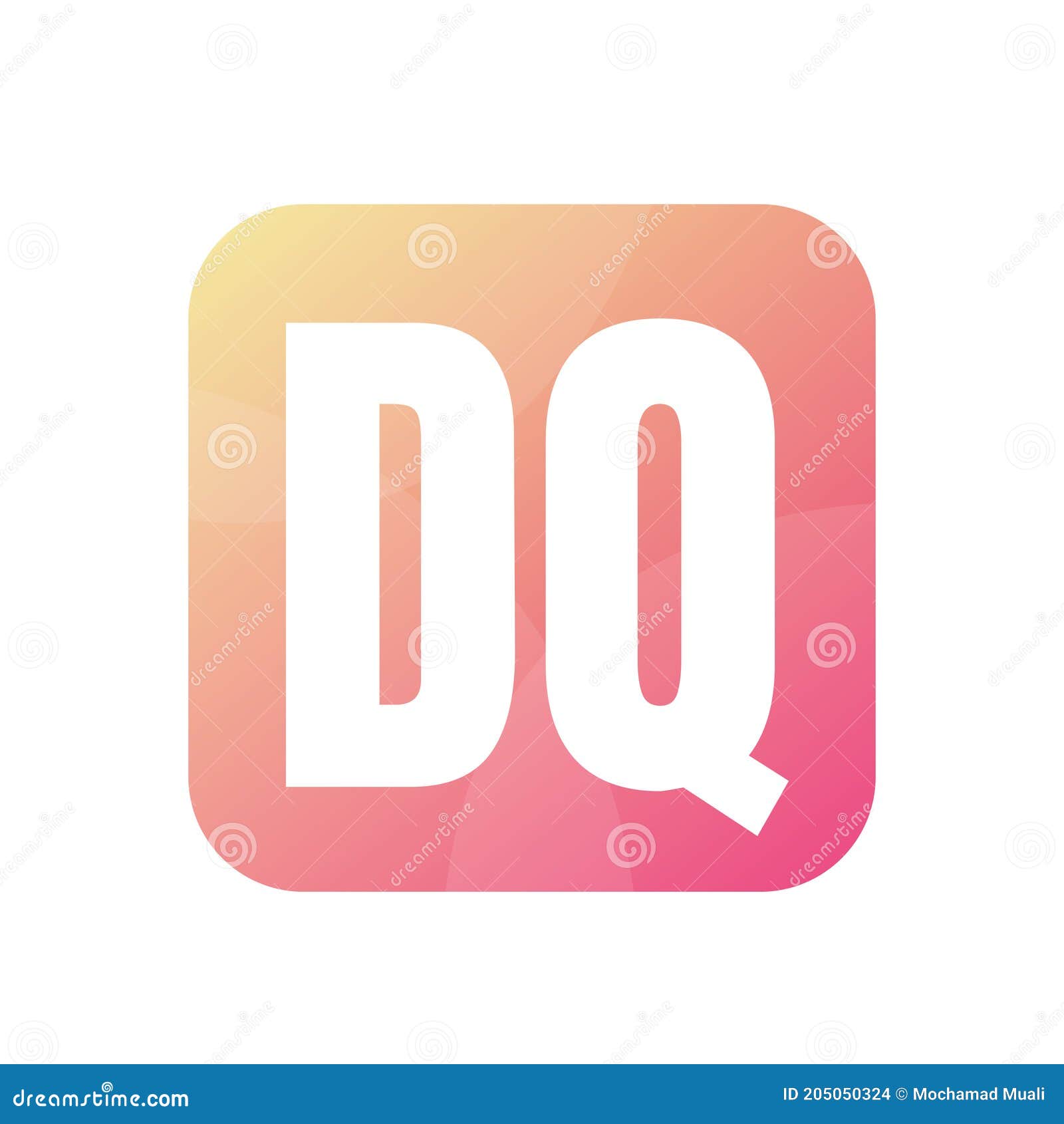 DQ Letter Logo Design with Simple Style Stock Vector - Illustration of ...