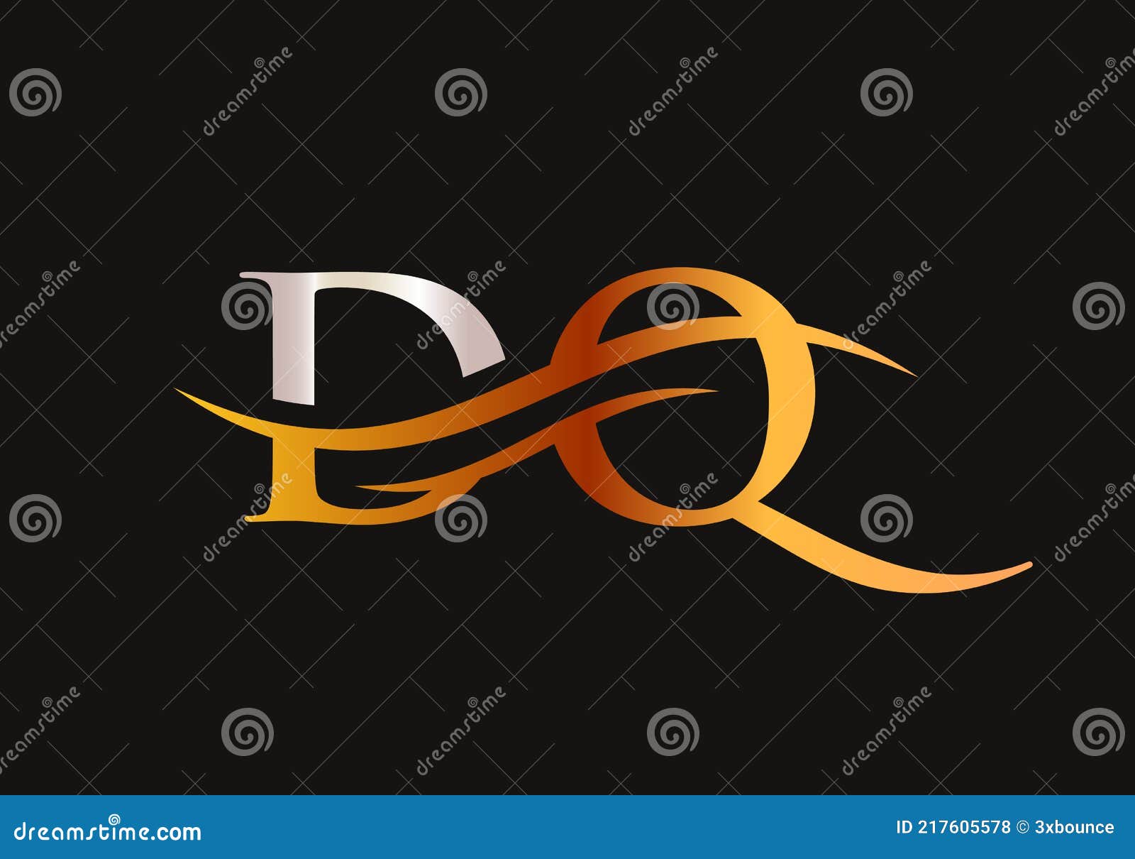 DQ Logo Design. Initial DQ Letter Logo Vector Stock Vector ...