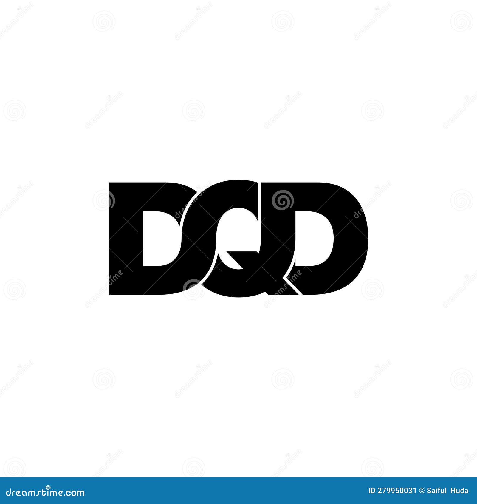 DQD Letter Monogram Logo Design Vector Stock Vector - Illustration of ...
