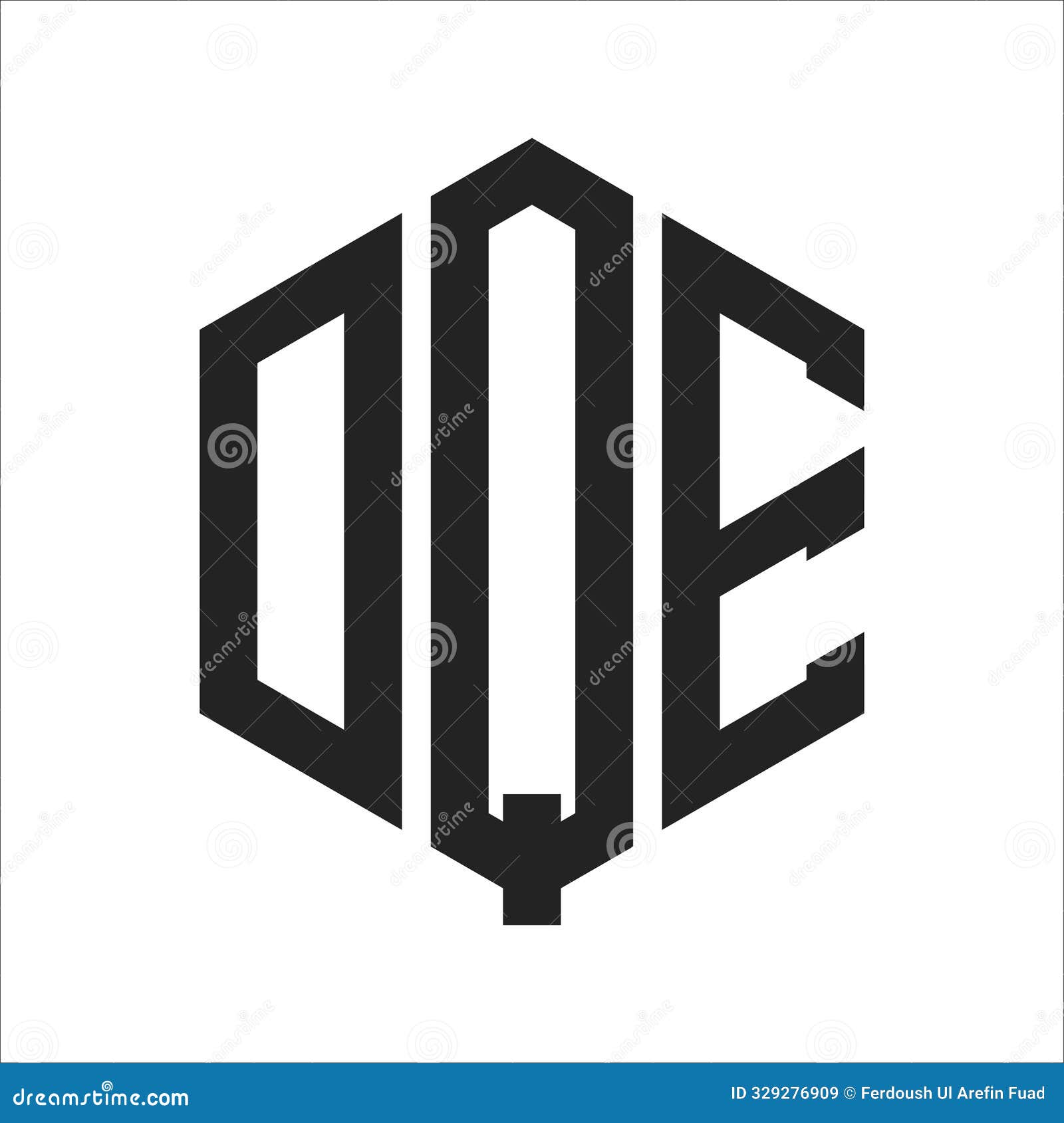 DQE Logo Design. Initial Letter DQE Monogram Logo Using Hexagon Shape ...