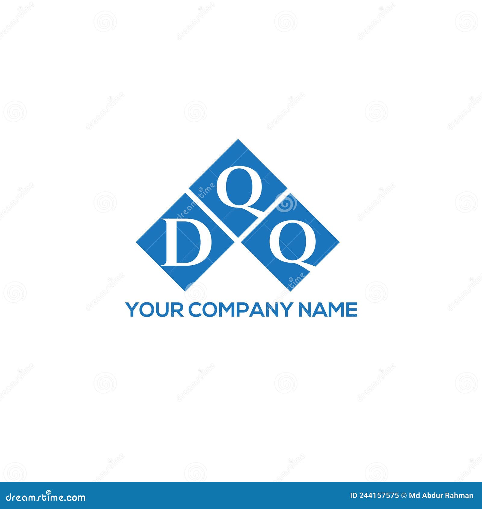 DQQ Letter Logo Design on White Background. DQQ Creative Initials ...