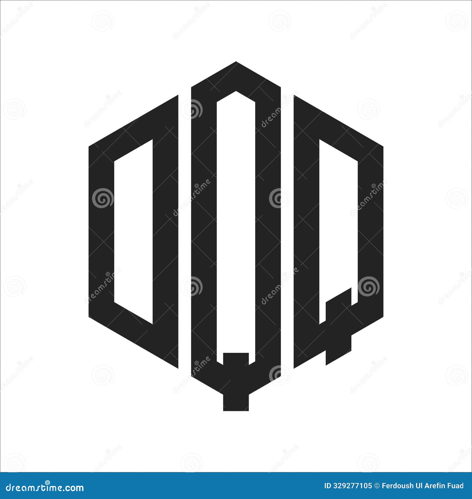 DQQ Logo Design. Initial Letter DQQ Monogram Logo Using Hexagon Shape ...