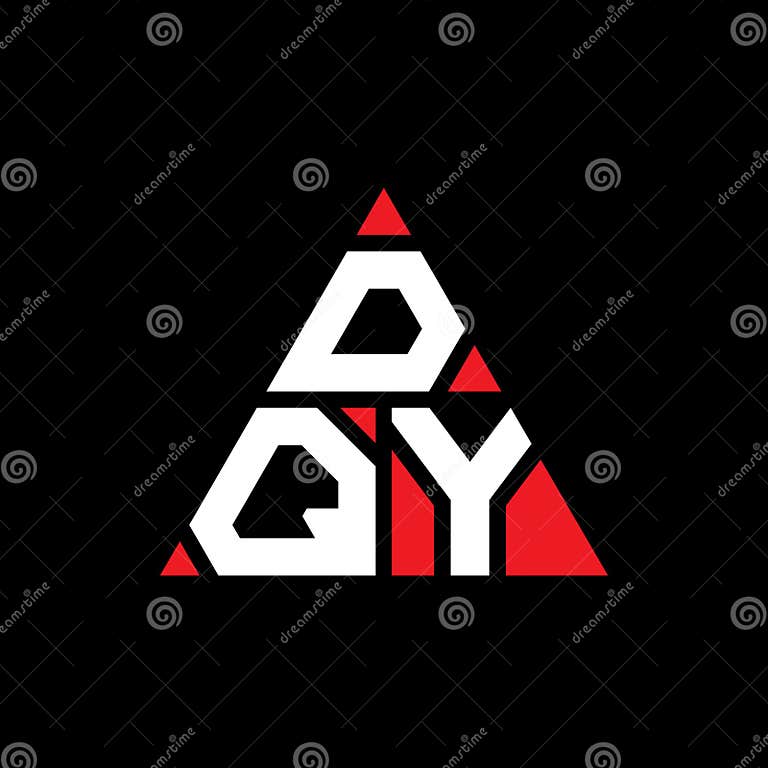 DQY Triangle Letter Logo Design with Triangle Shape. DQY Triangle Logo ...