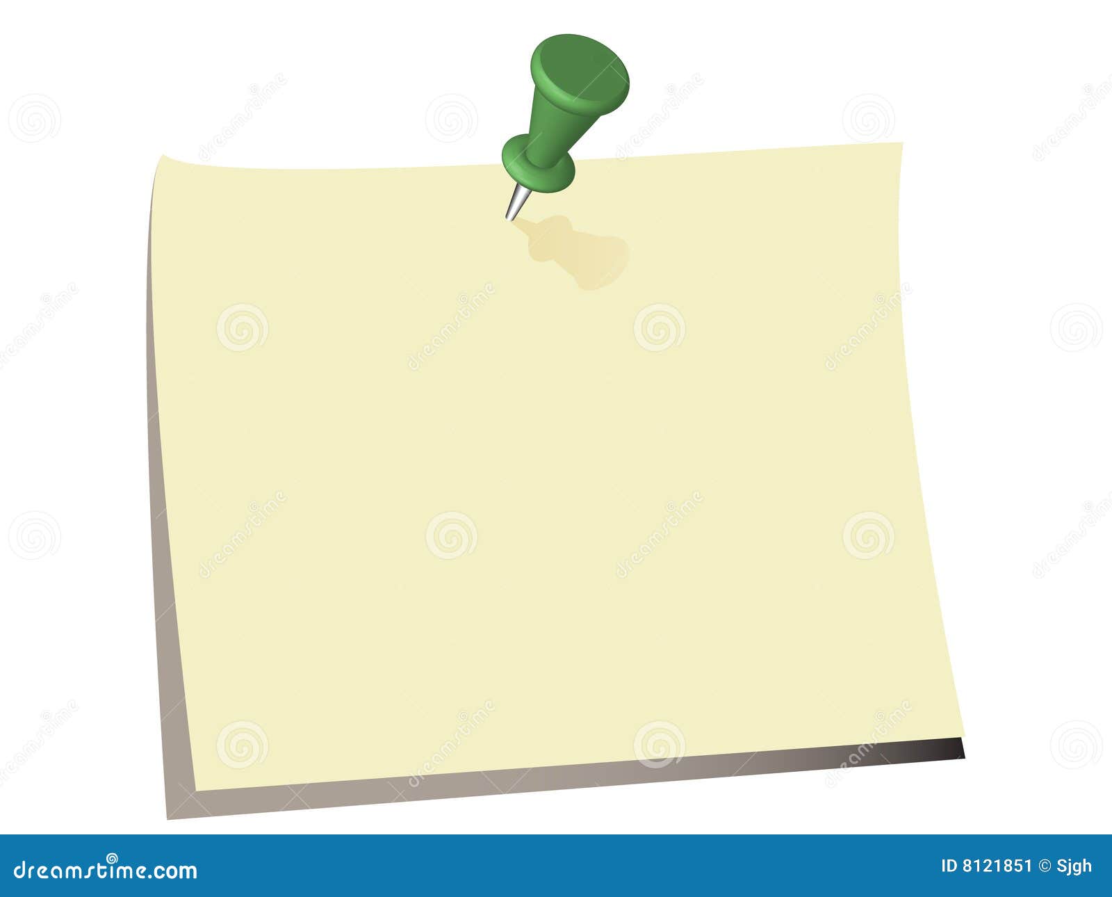 Drücken Sie Stift Vom Post-it Vektor Abbildung - Illustration von ...