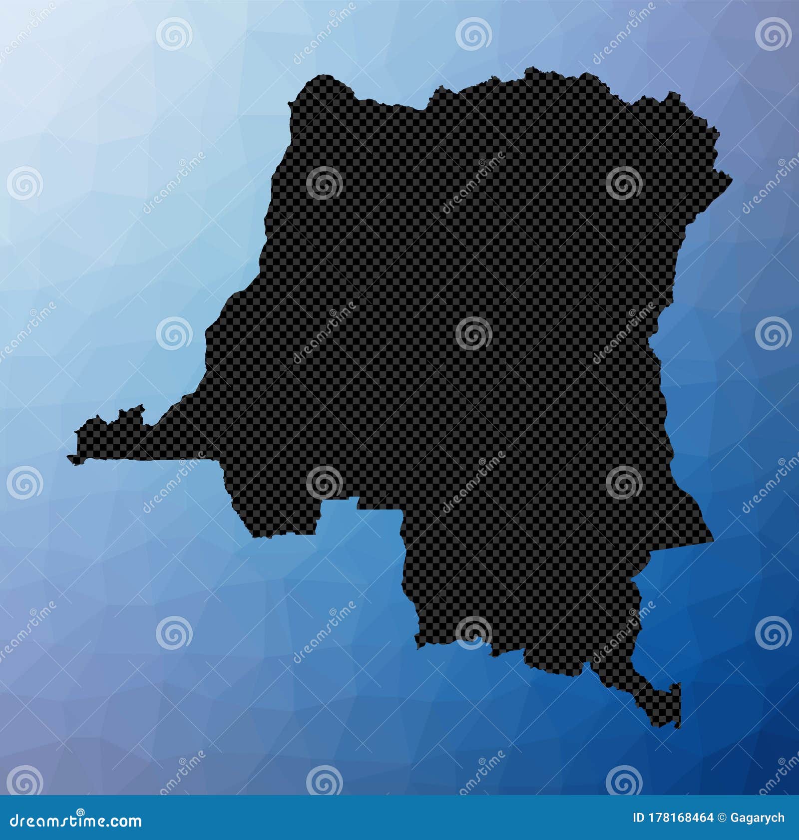 DR Congo geometric map. stock vector. Illustration of congo - 178168464