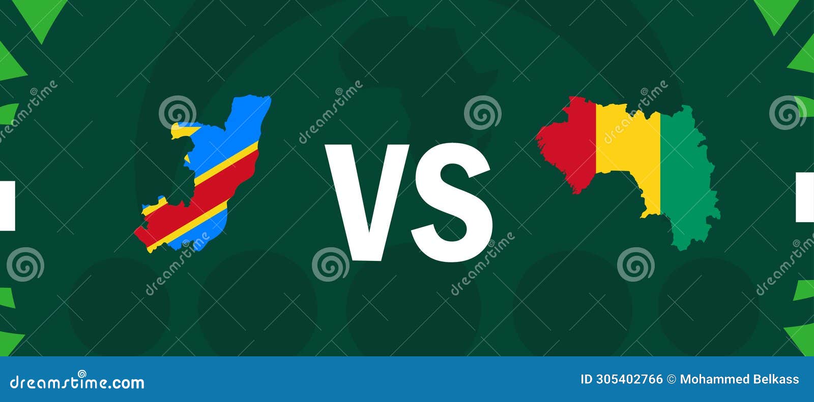 Dr Congo and Guinea Match Map Flags African Nations 2023 Emblems Stock ...