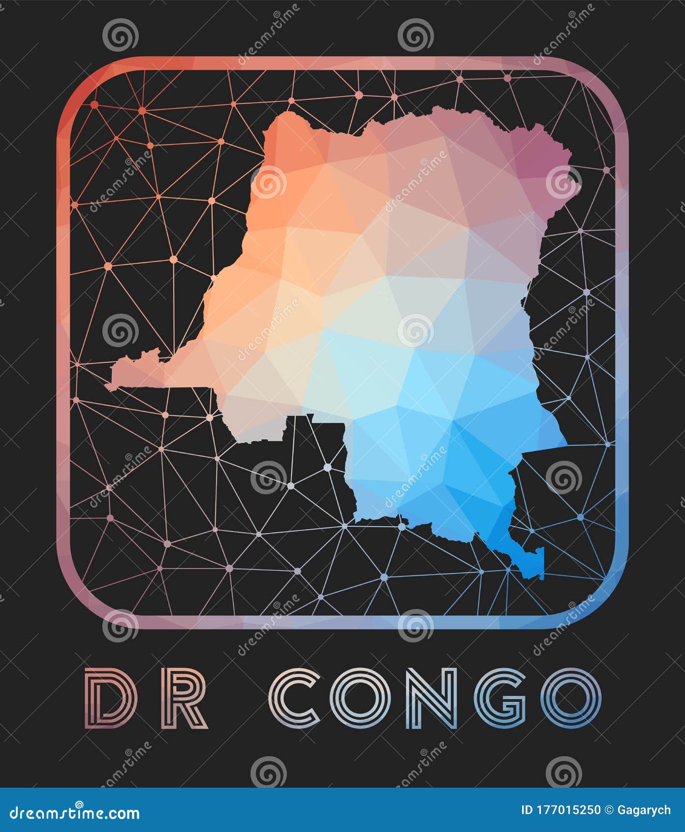 DR Congo map design. stock vector. Illustration of africa - 177015250