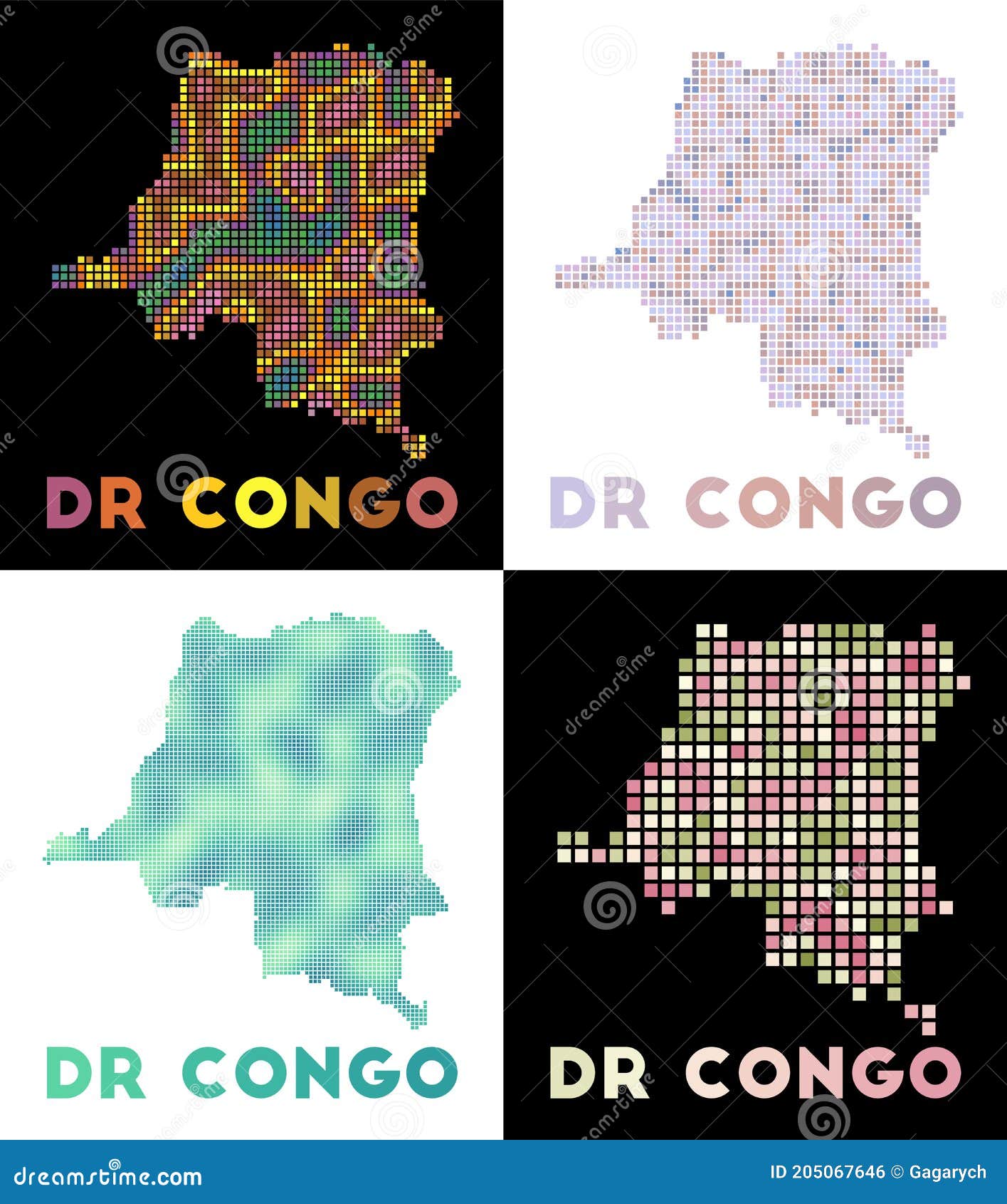 DR Congo map. stock vector. Illustration of border, kinshasa - 205067646