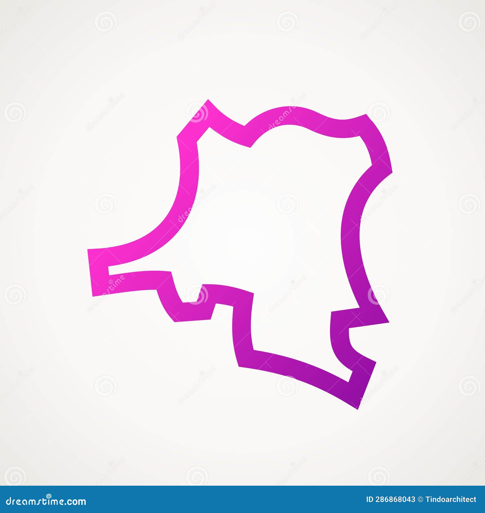 DR Congo - Stylized Outline Map Stock Vector - Illustration of violet ...