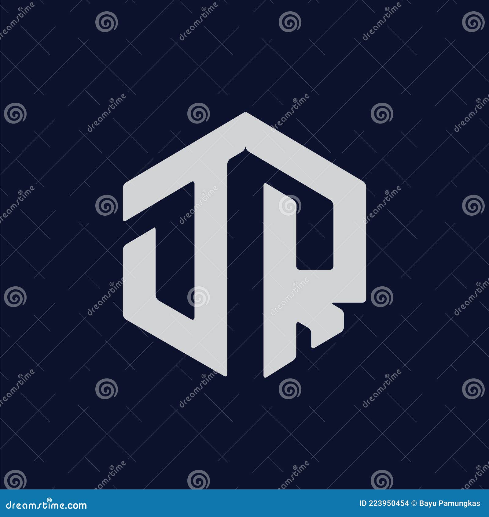 DR Initial Letter Hexagonal Logo Vector Stock Vector - Illustration of ...