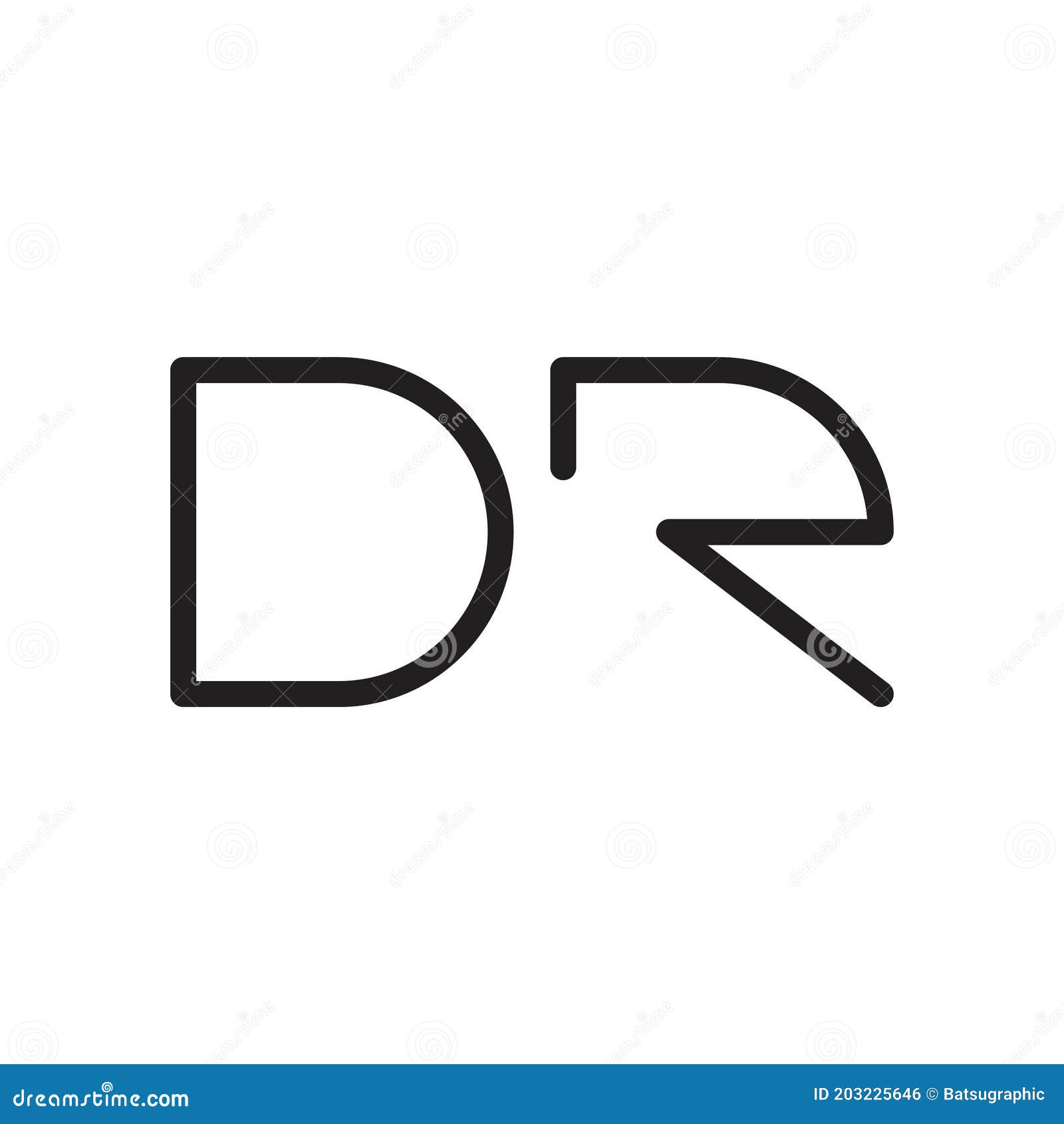 Dr Initial Letter Vector Logo Icon Stock Vector - Illustration of ...