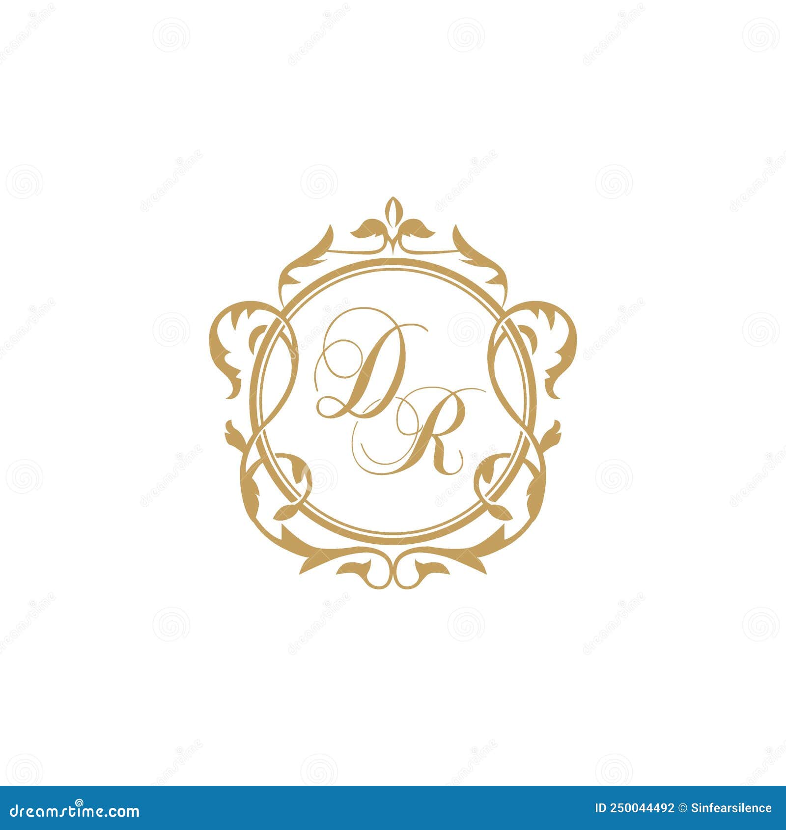 DR Intial Wedding Invitation Elegant Vector Graphic Template Stock ...