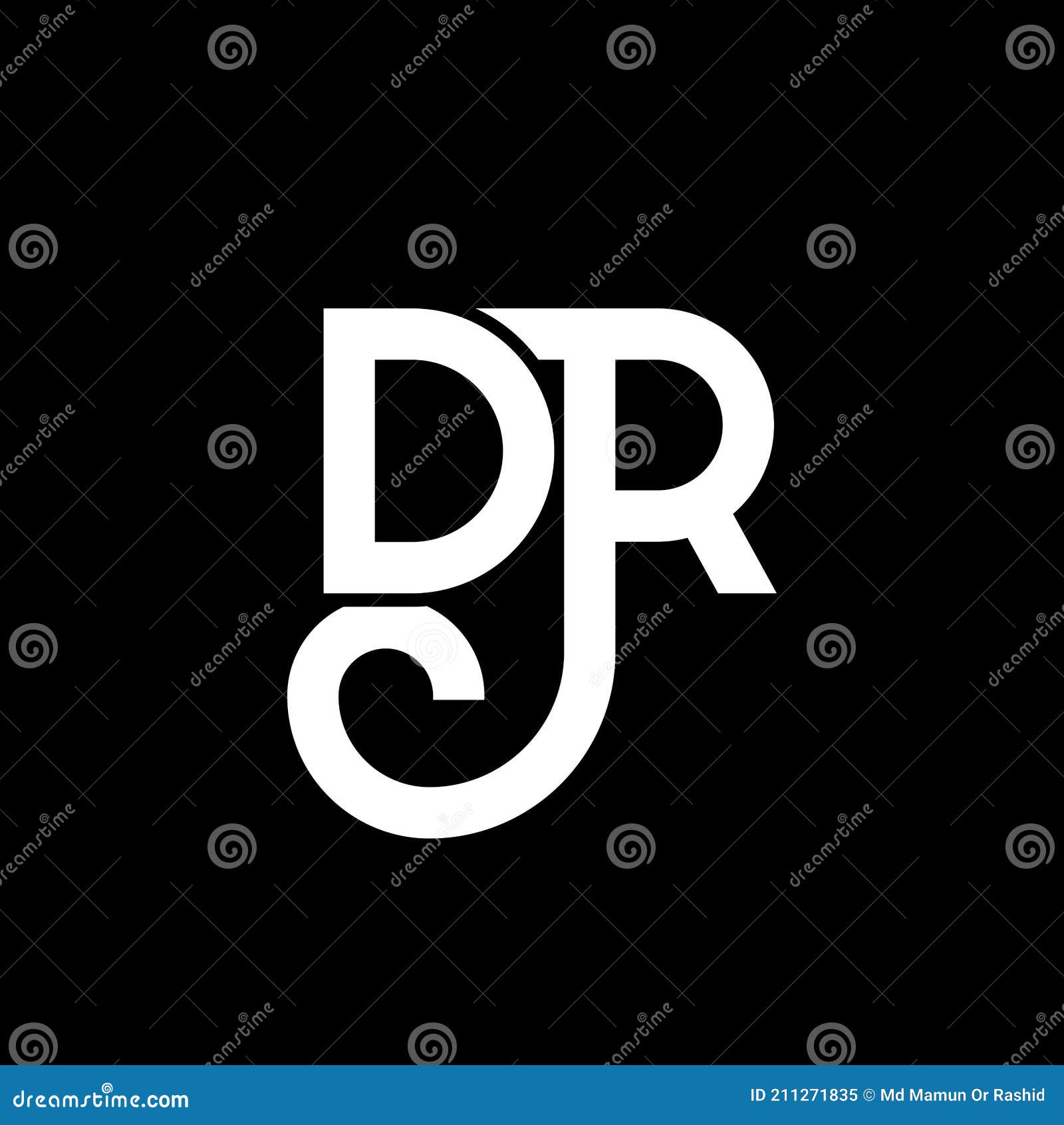 DR Letter Logo Design On Black Background. DR Creative Initials Letter ...