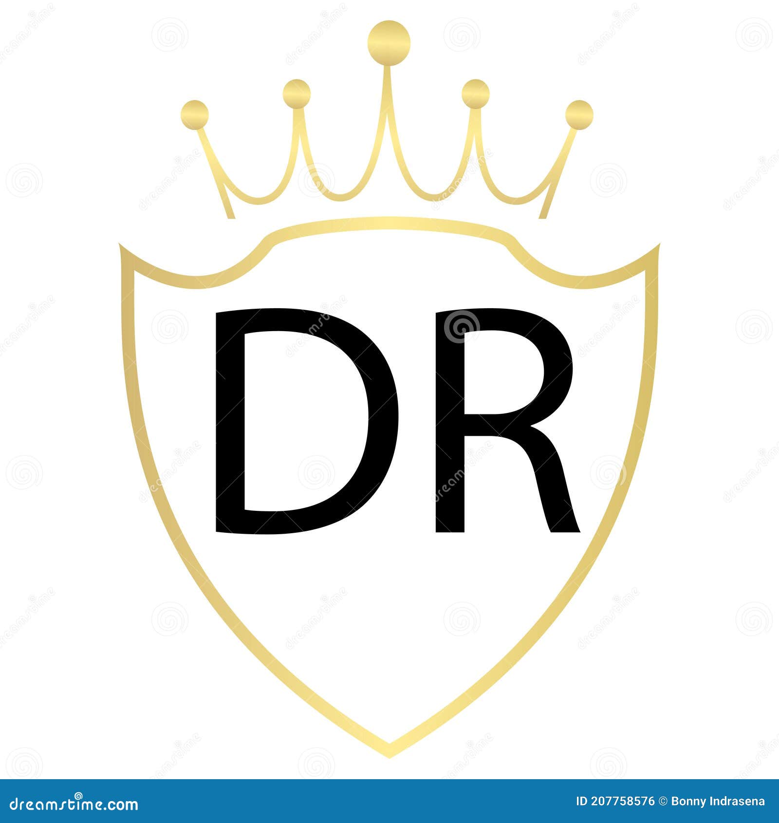 DR Letter Logo Design with Simple Style Stock Vector - Illustration of ...