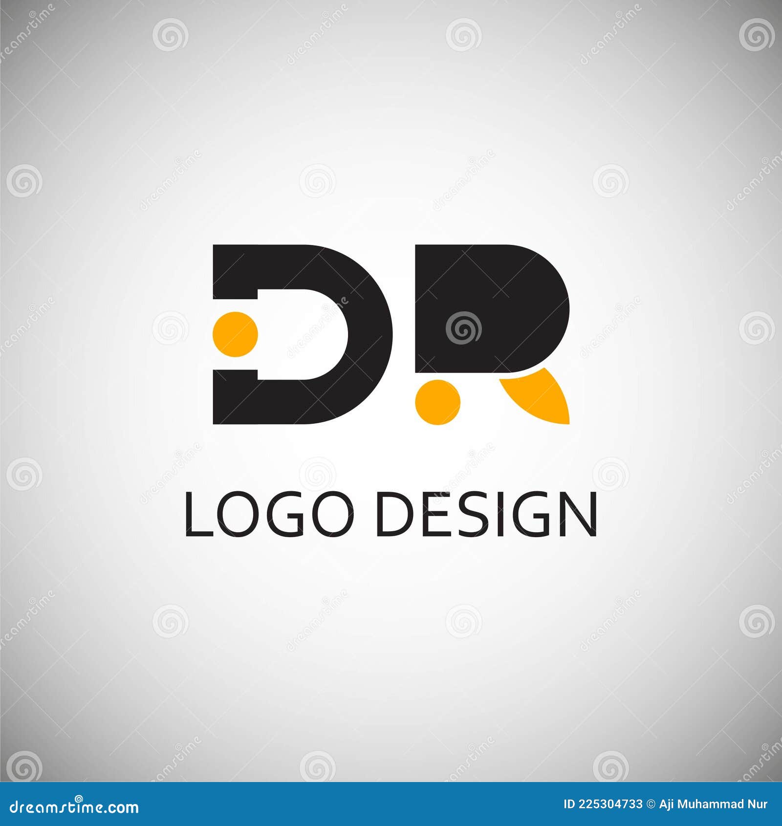 Dr Letter for Simple Logo Design Stock Vector - Illustration of initial ...