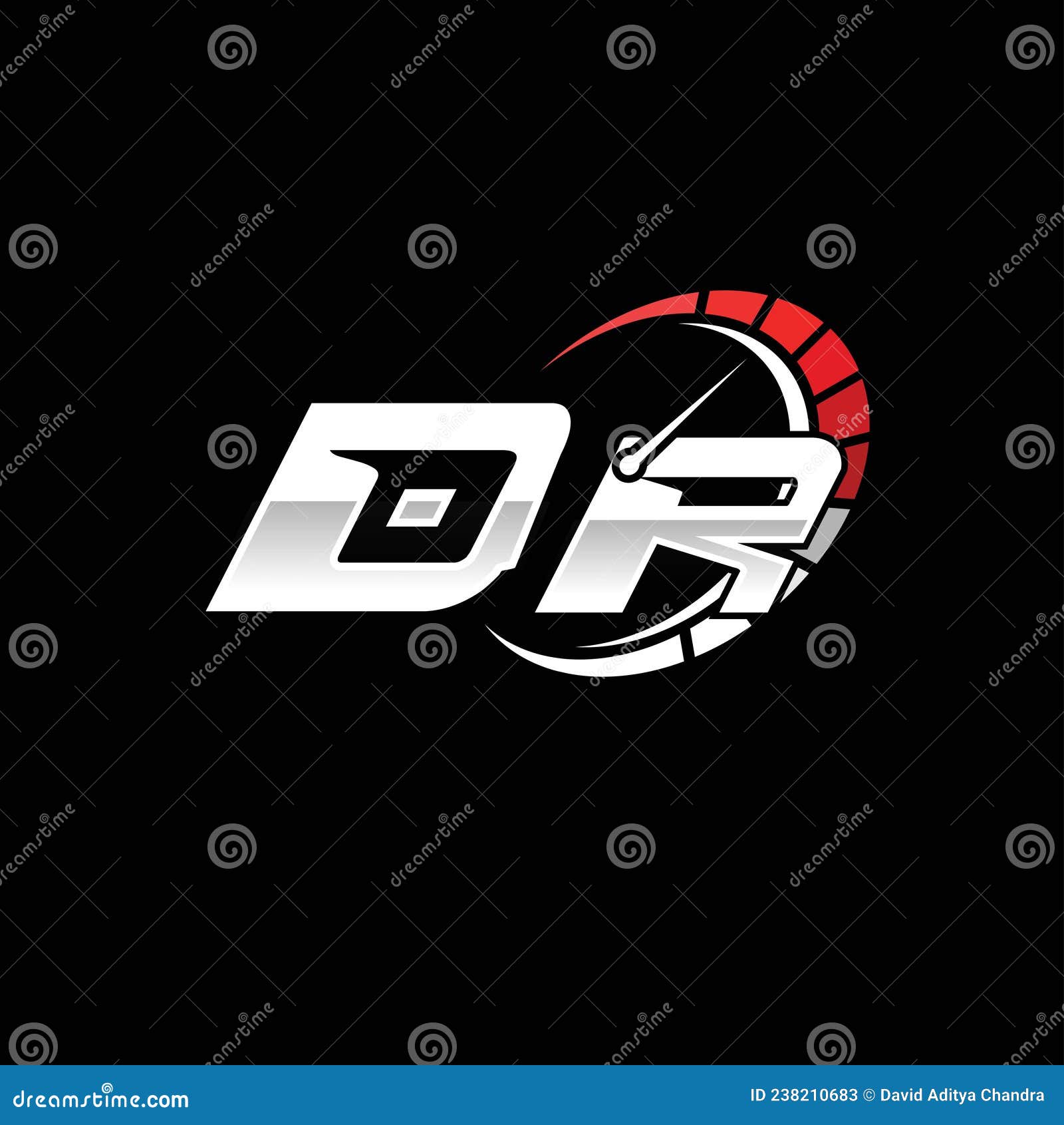 DR Logo Letter Speed Meter Racing Style Stock Vector - Illustration of ...
