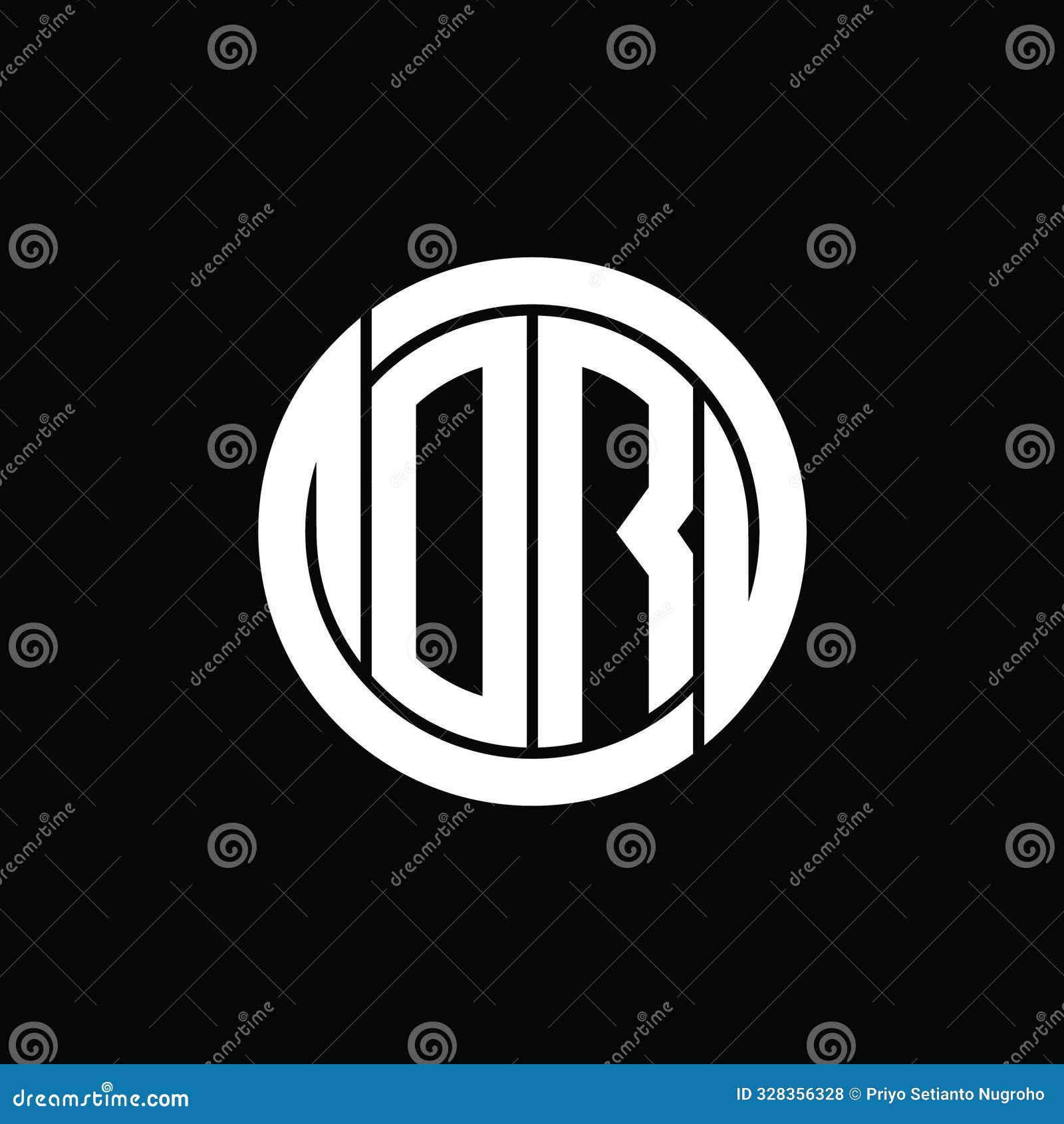 DR Logo Monogram Shield Inside Circle Shape Vector Images Design ...