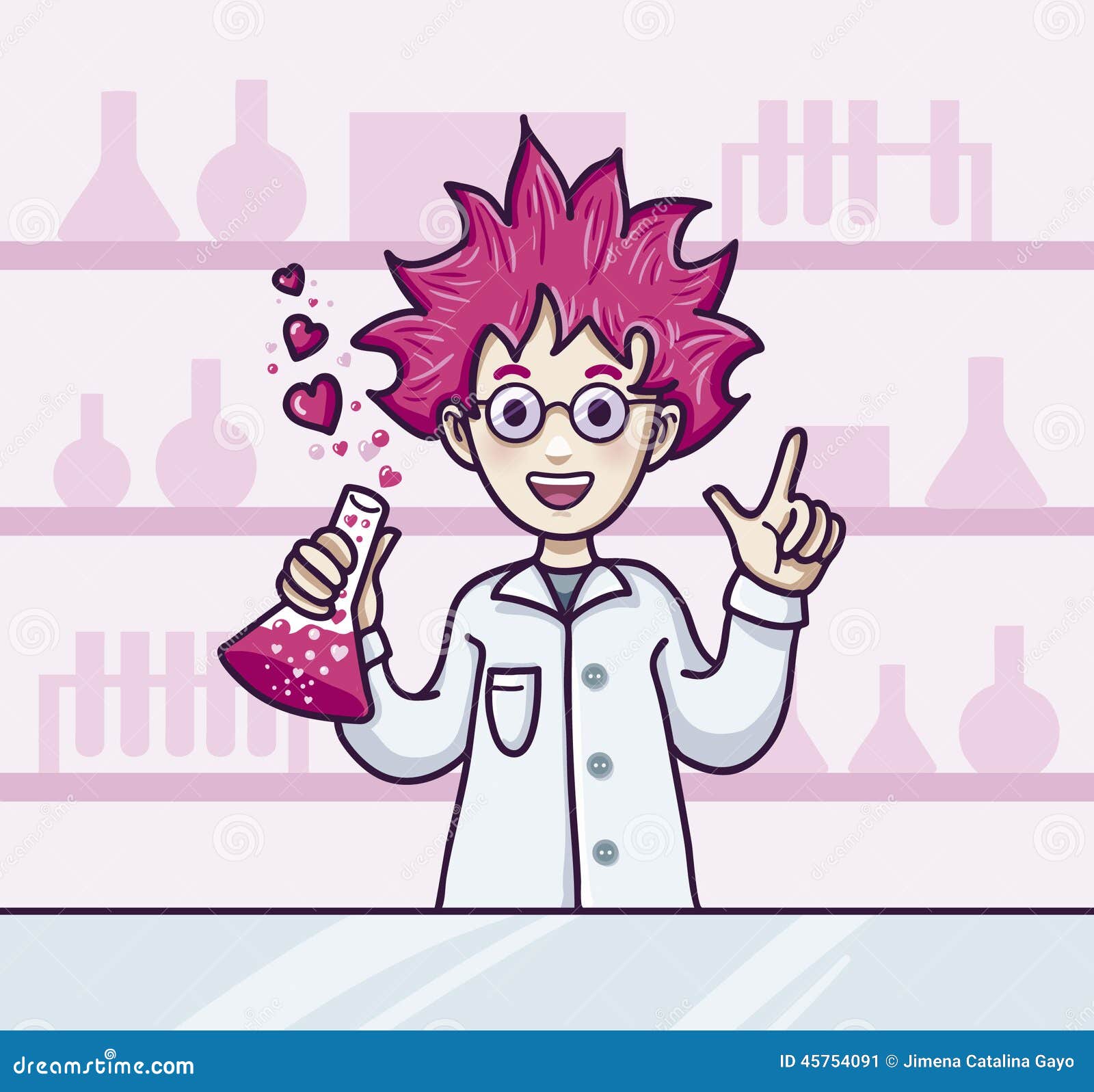 Dr Love stock illustration. Illustration of chemist, chemistry - 45754091