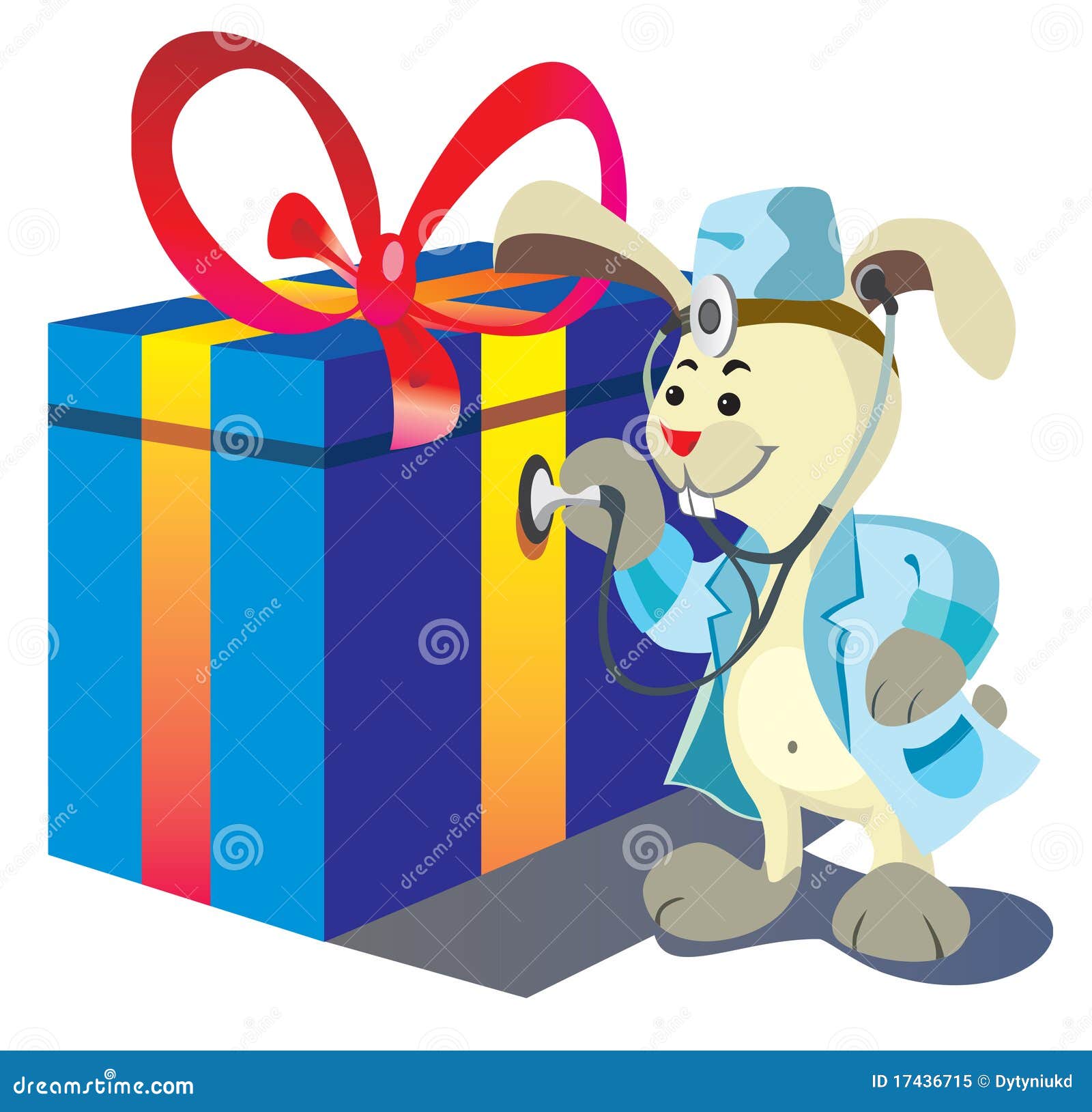 Dr.rabbit stock illustration. Illustration of help, gift - 17436715