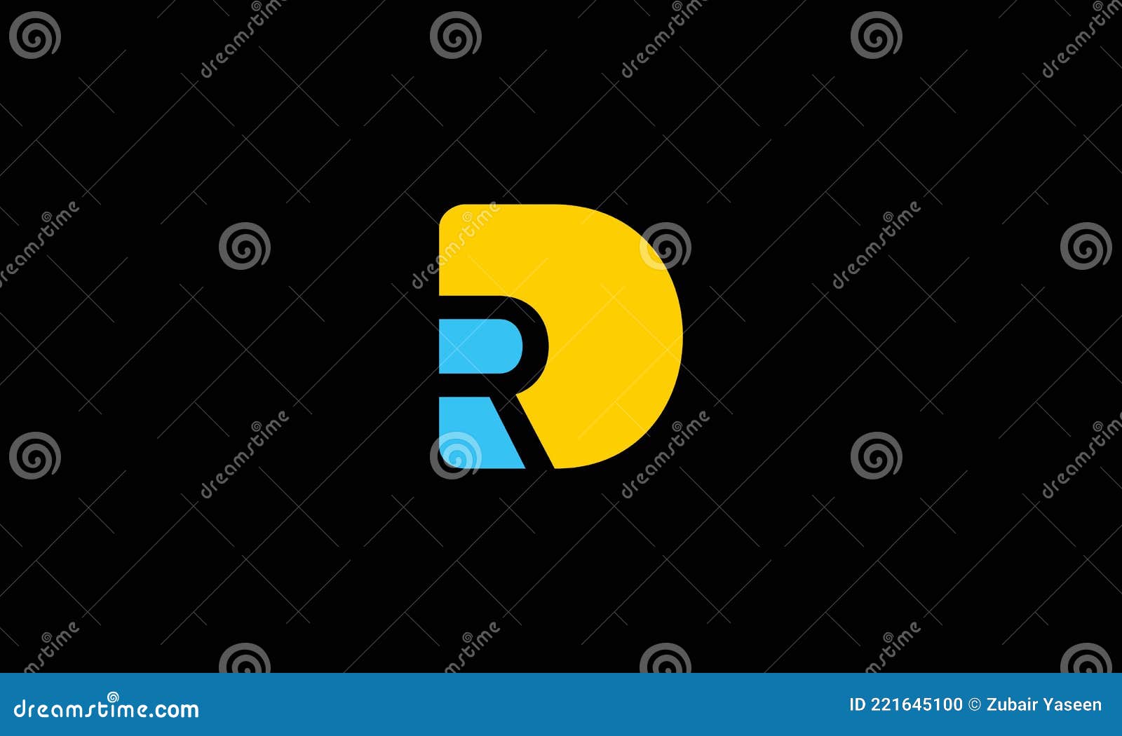 DR or RD D and R Creative and Modern Letter Logo Design Stock Vector ...