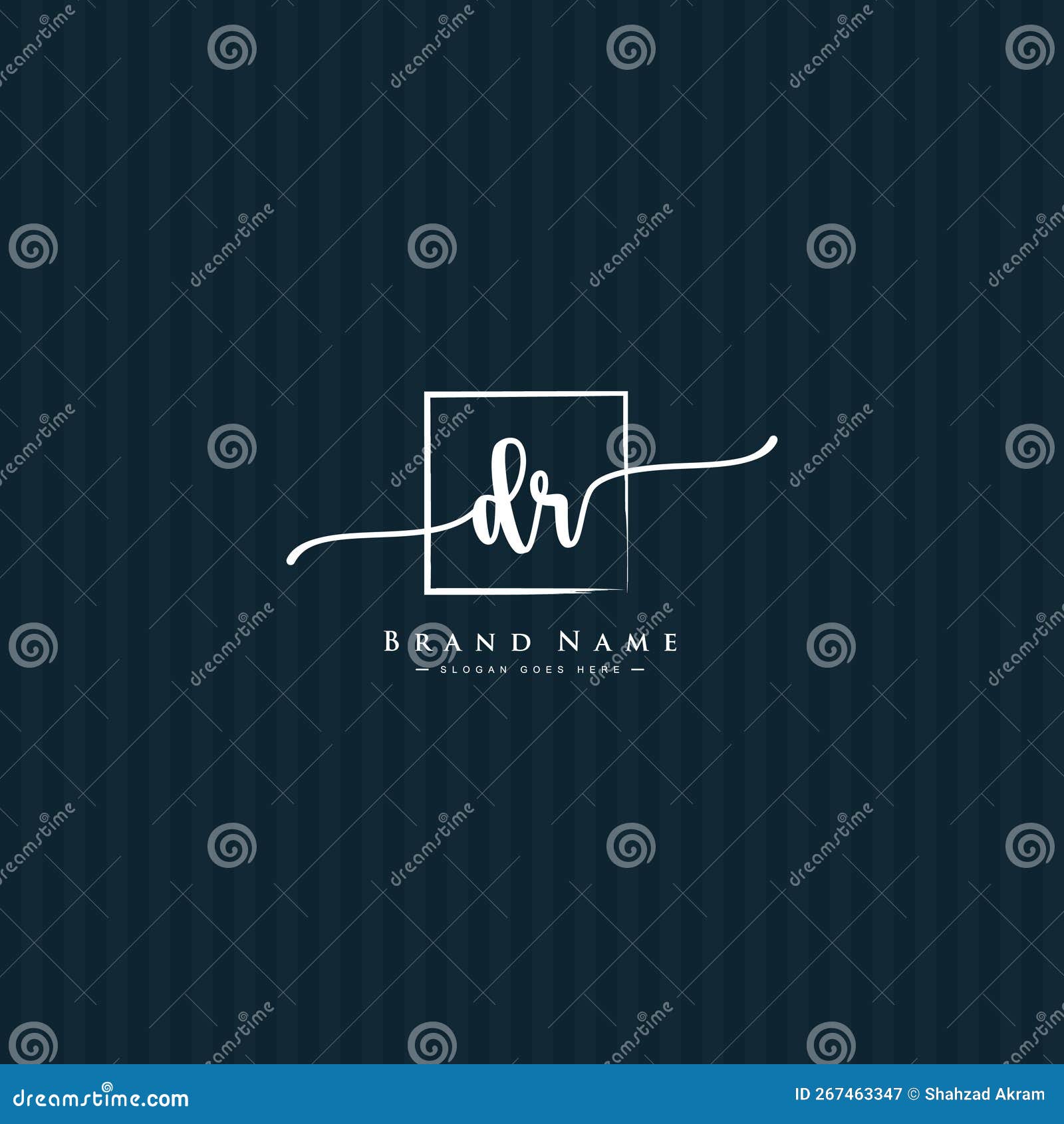 DR Signature Logo - Handwritten Vector Logo Template for DR Alphabet ...