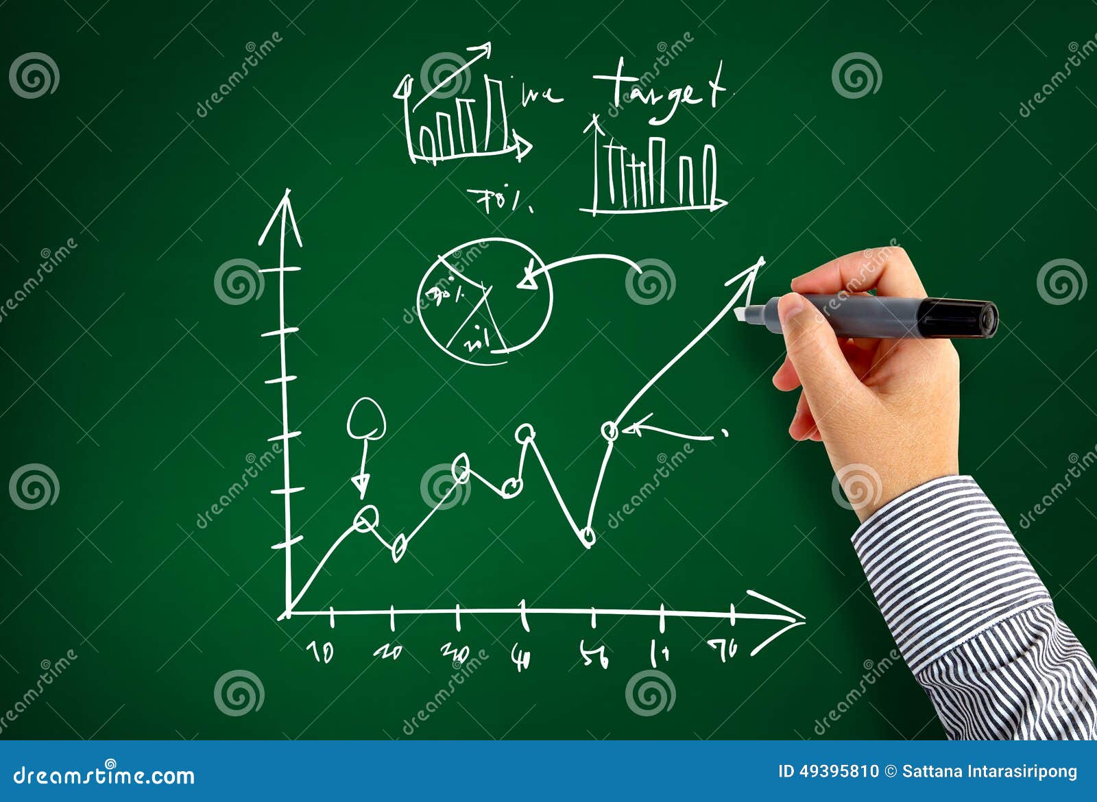 Dra grafer och diagram arkivfoto. Bild av investering - 49395810