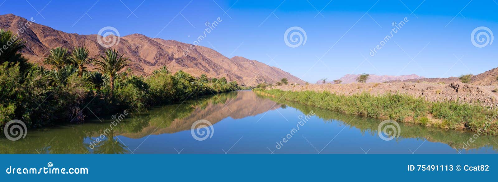 Draa river in Morocco stock image. Image of desert, orient - 75491113