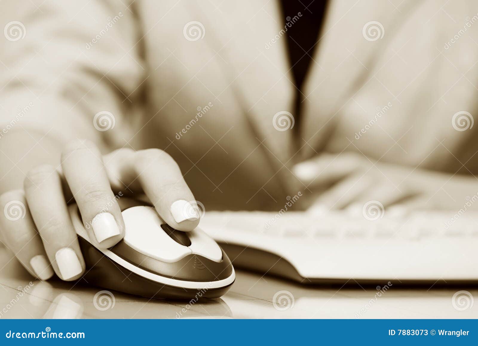 Draadloos Computermuis En Toetsenbord. Stock Afbeelding - Image of ...