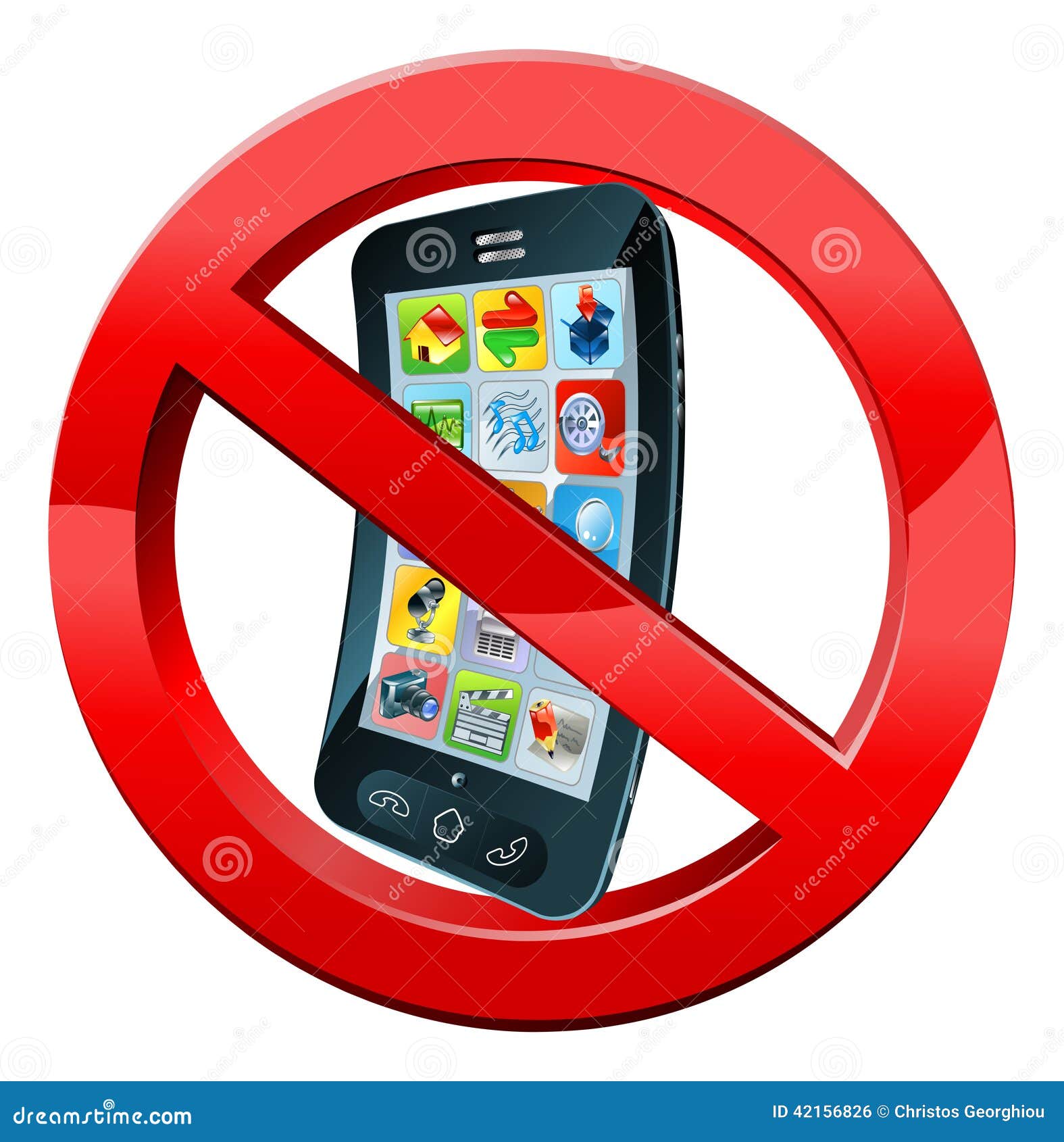 Draai Van Mobiel Telefoonsteken Vector Illustratie - Illustration of ...