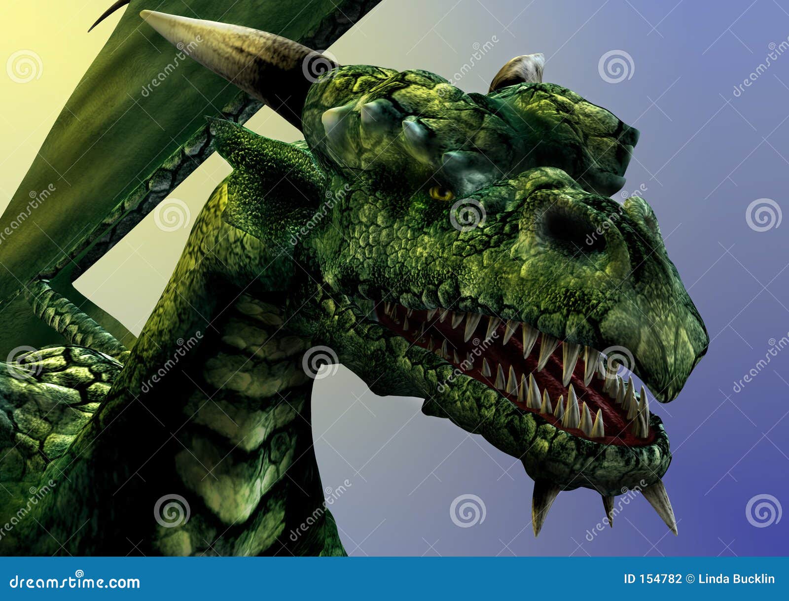 Drache-Nahaufnahme stock abbildung. Illustration von eingebildet - 154782