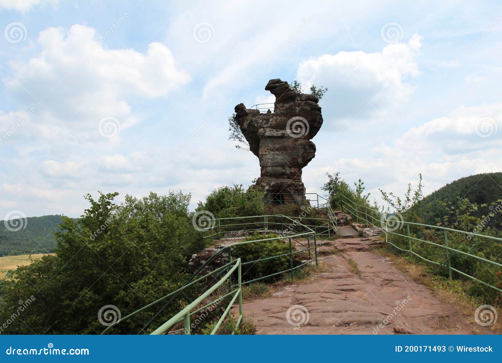 Drachenfels Castle in Busenberg, Germany Stock Image - Image of ...