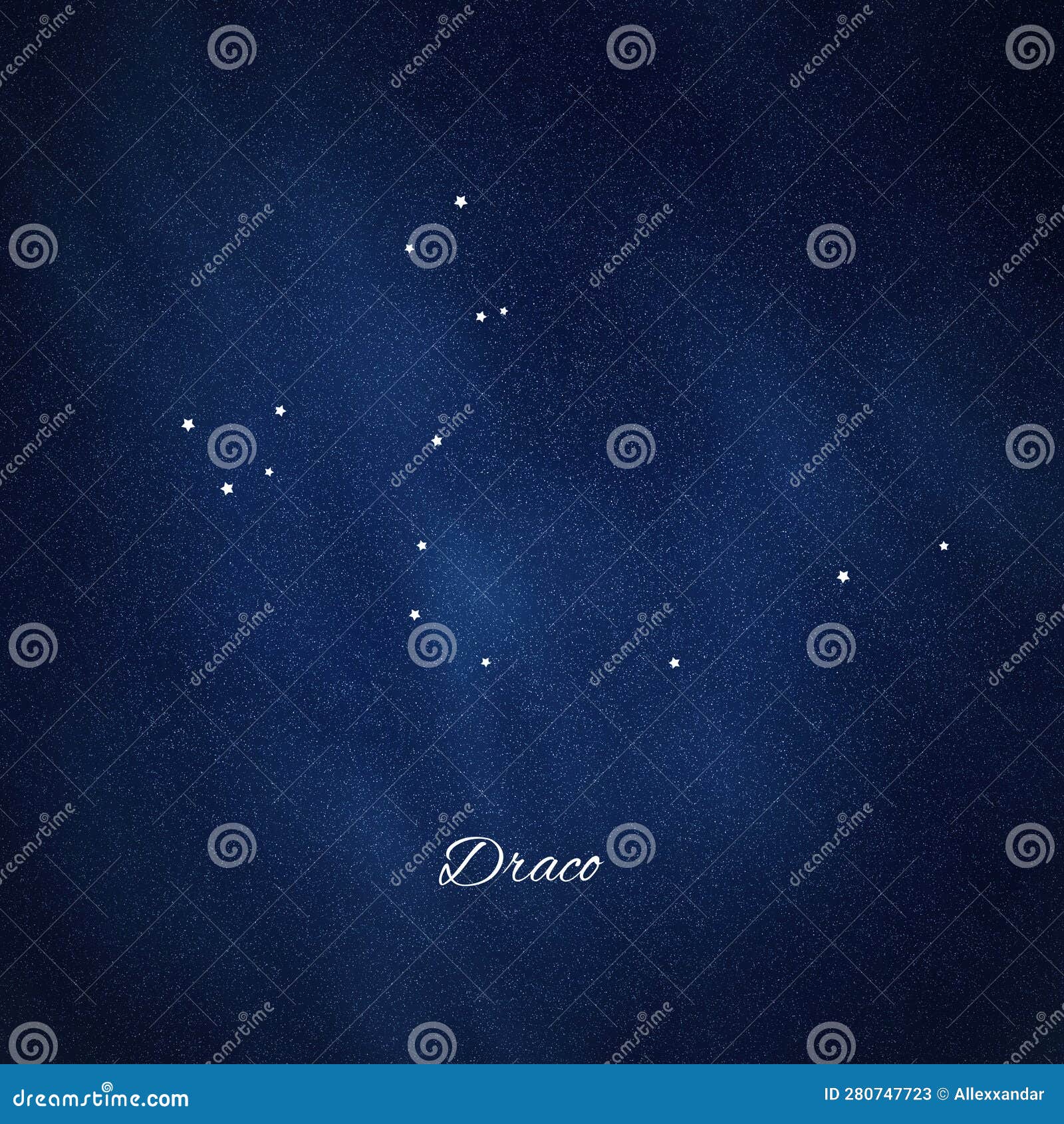 Draco Star Constellation, Brightest Stars, Dragon Constellation Royalty ...