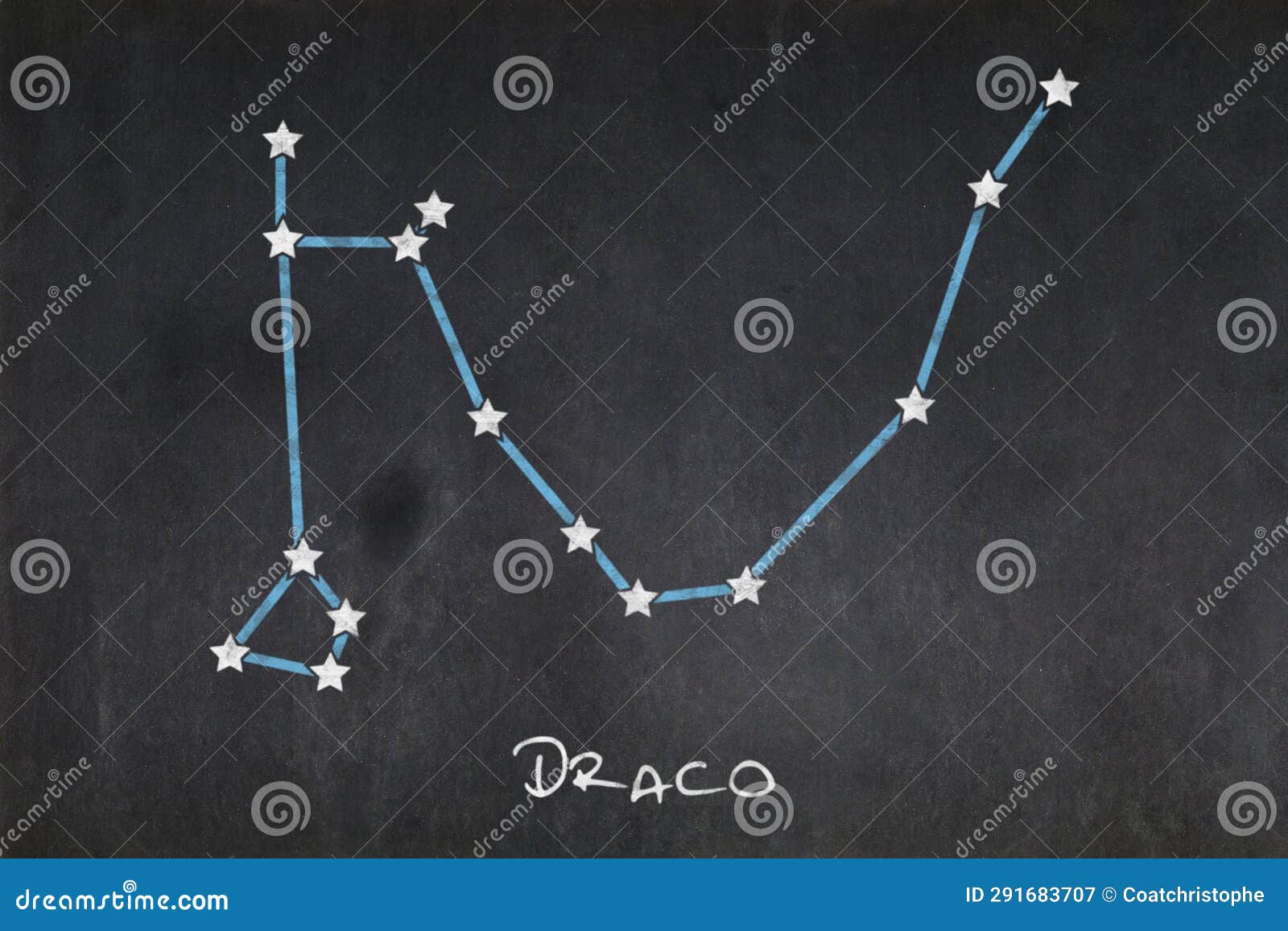 Draco Constellation, Cluster Of Stars, Dragon Constellation Stock Image ...