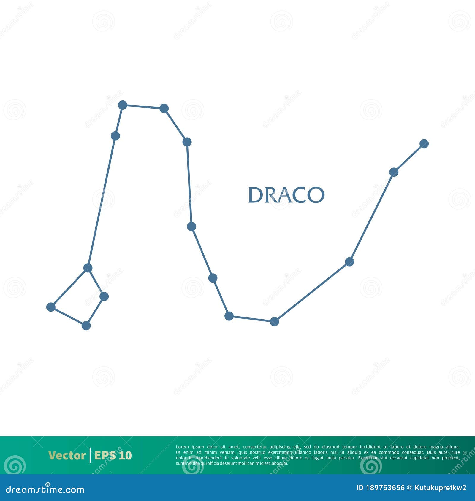 Draco Constellation. Stars In The Night Sky. Cluster Of Stars And ...