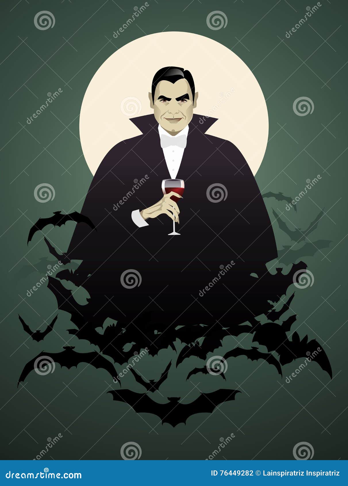 Dracula stock illustrationer. Illustration av hand, mörkt - 76449282