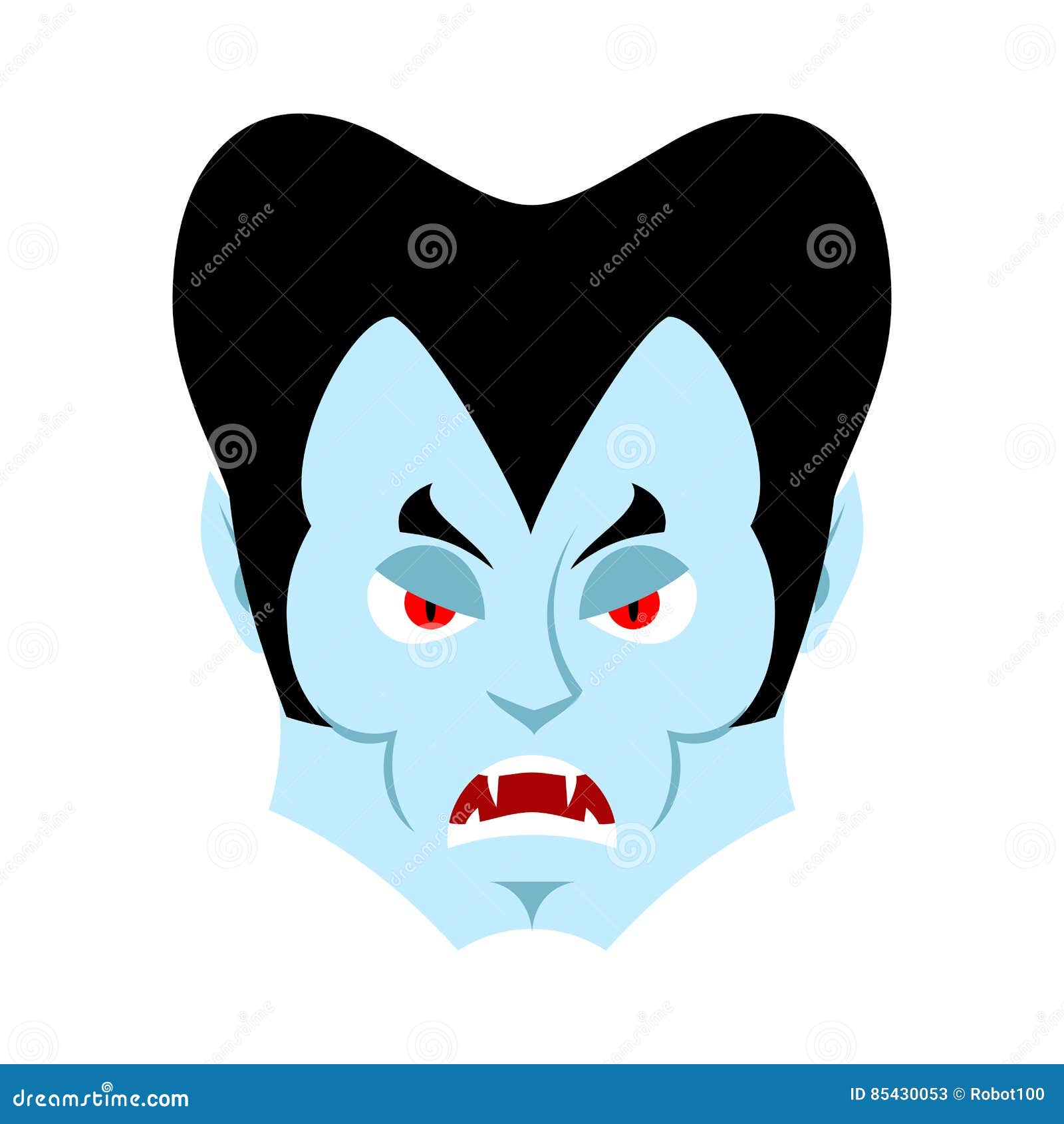 Angry Dracula. Evil Vampire. Aggressive Ghoul In Black Cloak And Vector ...