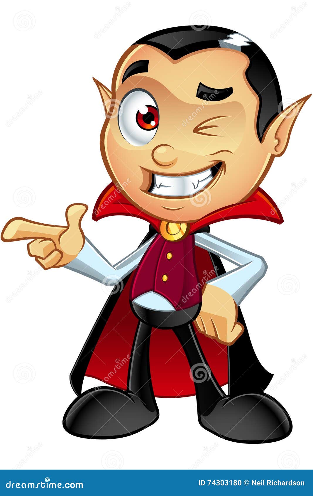 Dracula Character - Pointing Stock Vector - Illustration of evil ...